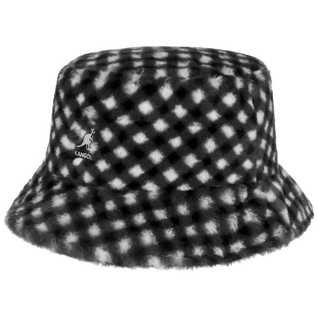 Faux Fur Check Bucket Cloth Hat by Kangol - £56.95