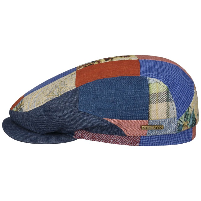 Summer Patchwork Driver Flat Cap by Stetson - £89.00