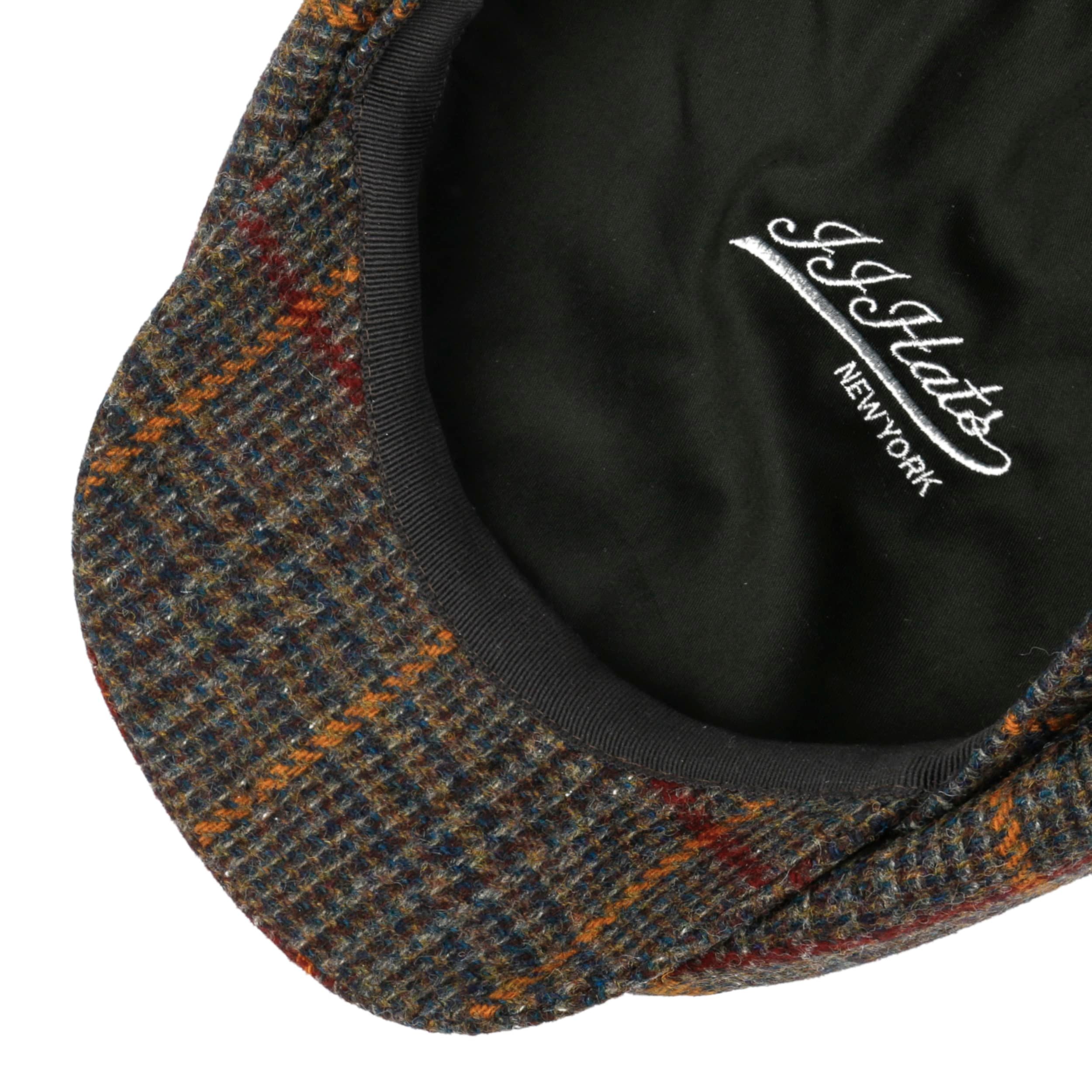 8 Panel Barkeyville Wool Flat Cap by JJ Hats - £88.95