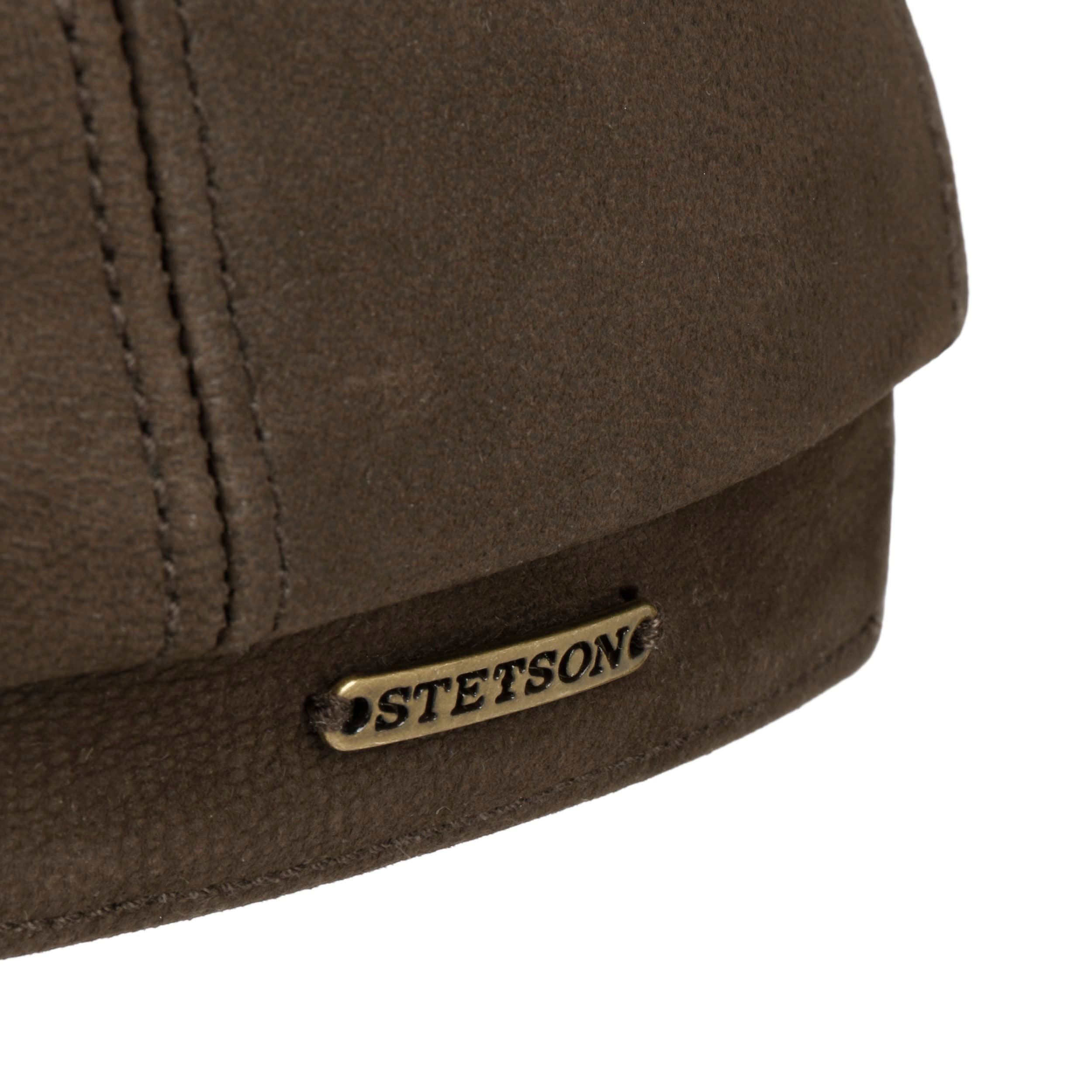8 Panel Sheepskin Flat Cap by Stetson - £142.05