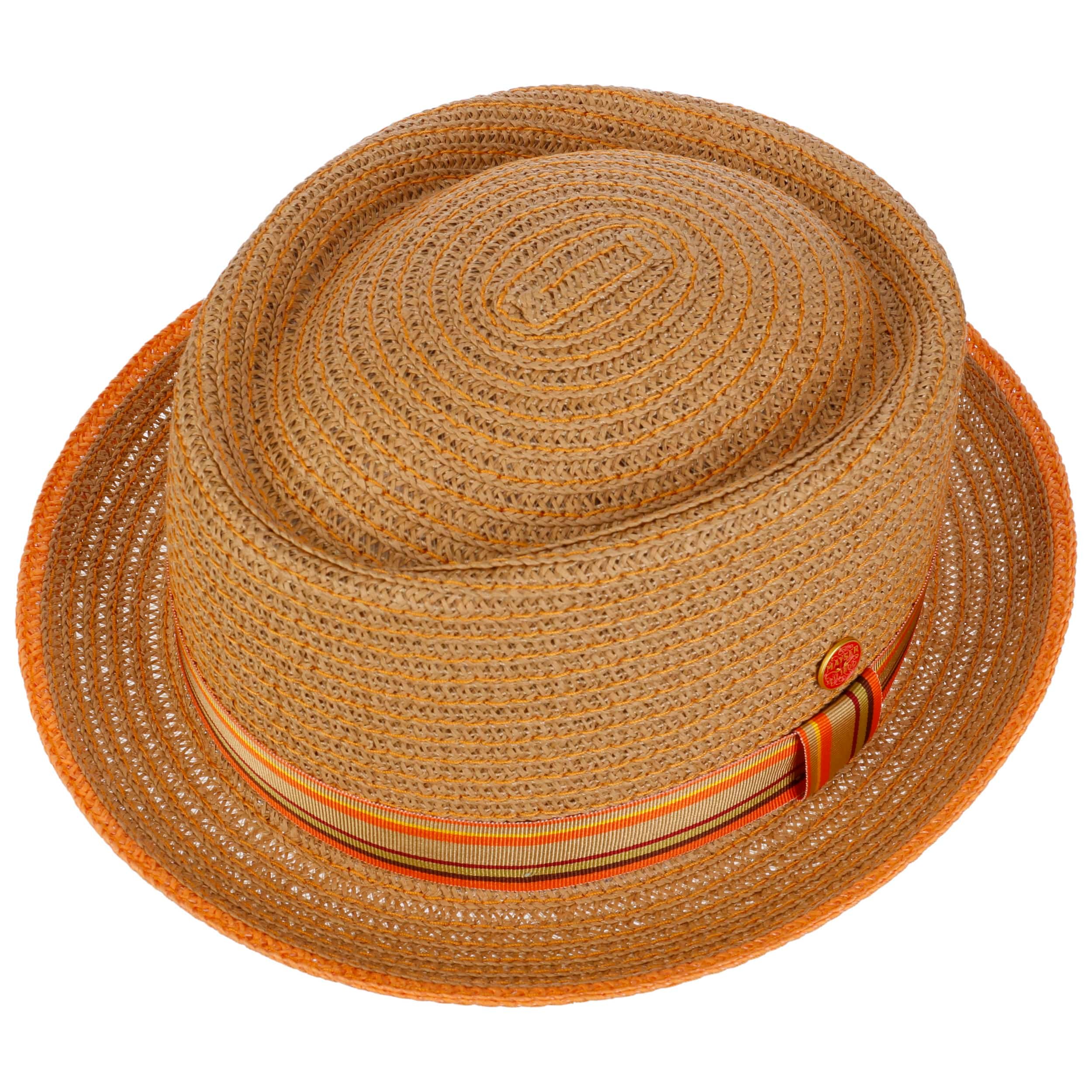Andy Orange Pork Pie Straw Hat by Mayser - £80.95