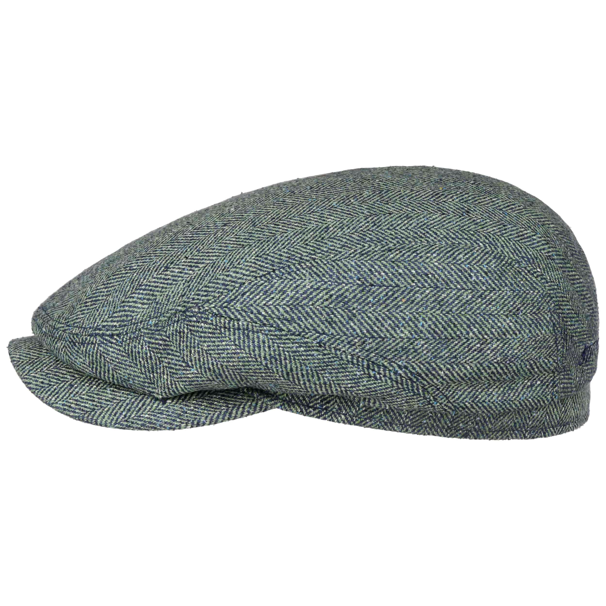 Belfast Fishbone Silk Flat Cap by Stetson - £129.00