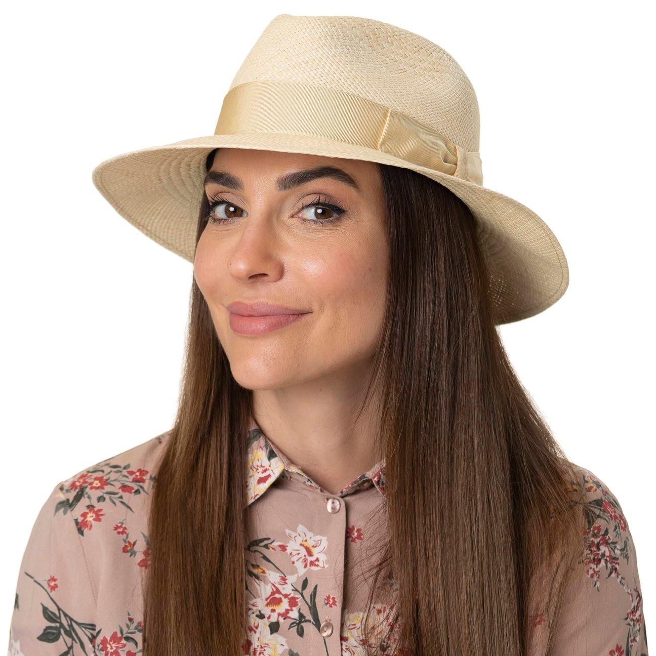 Big Brim Fedora Straw Hat by Borsalino - £245.95