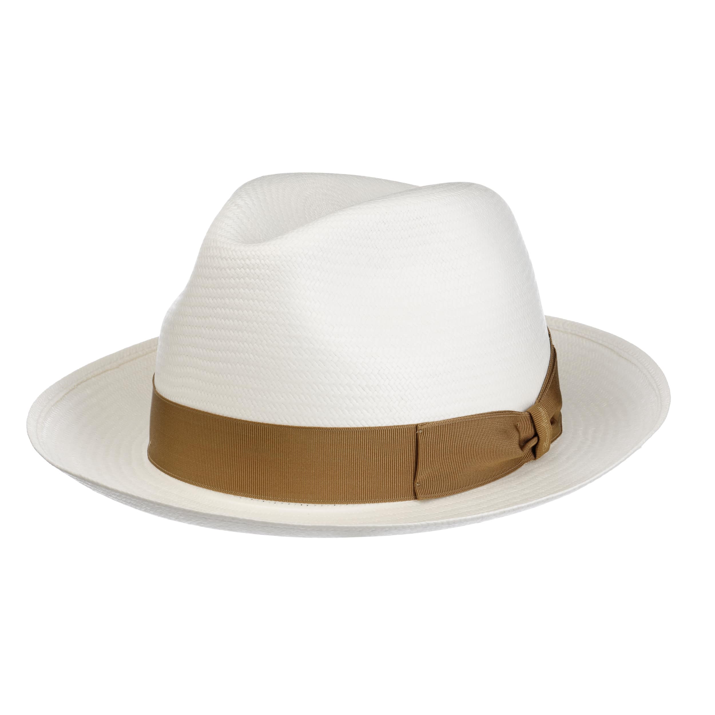 Black Trim Small Panama Hat by Borsalino - £335.95