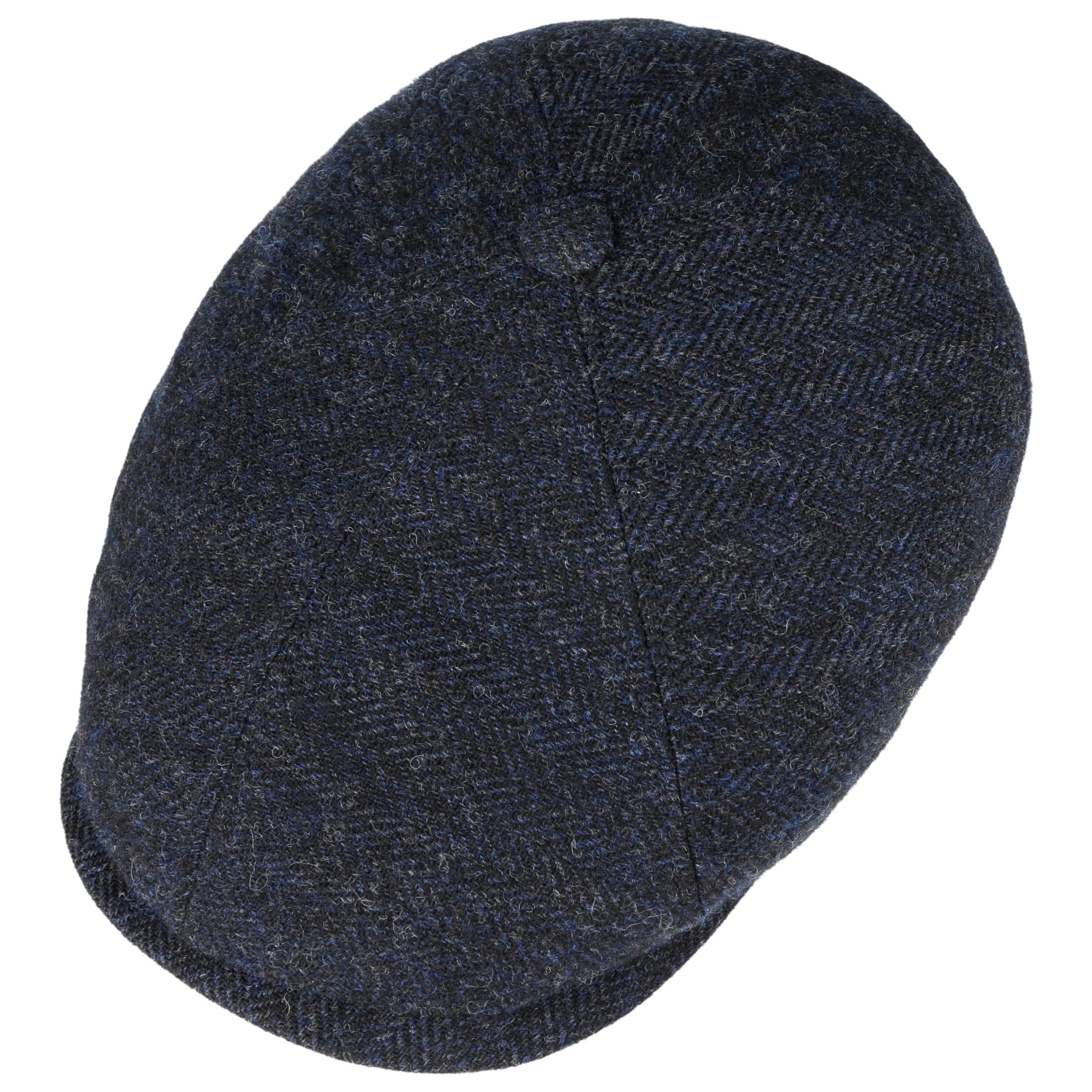 Brooklin Black Herringbone Flat Cap by Stetson - £89.00