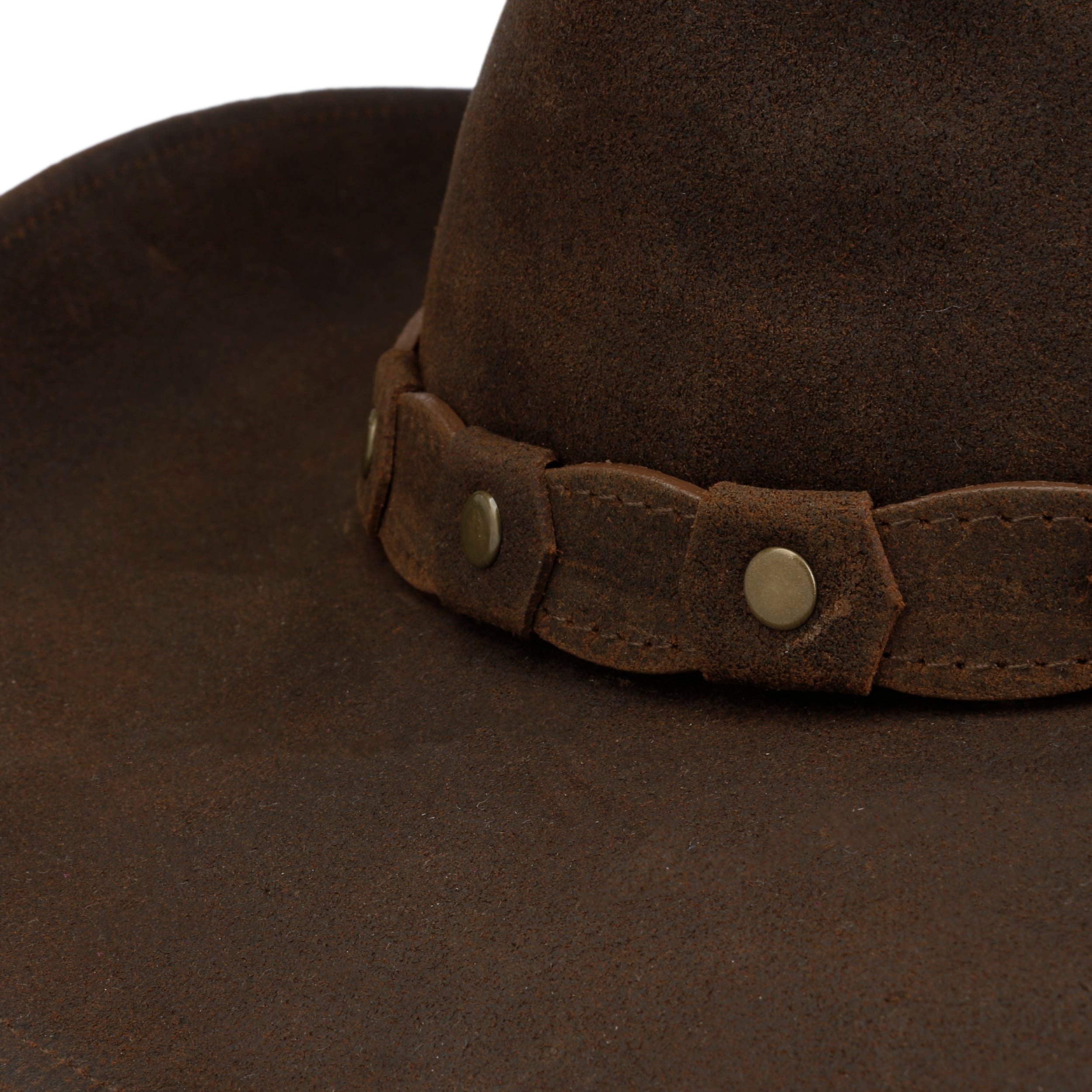 Calf Split Western Leather Hat by Stetson - £199.00