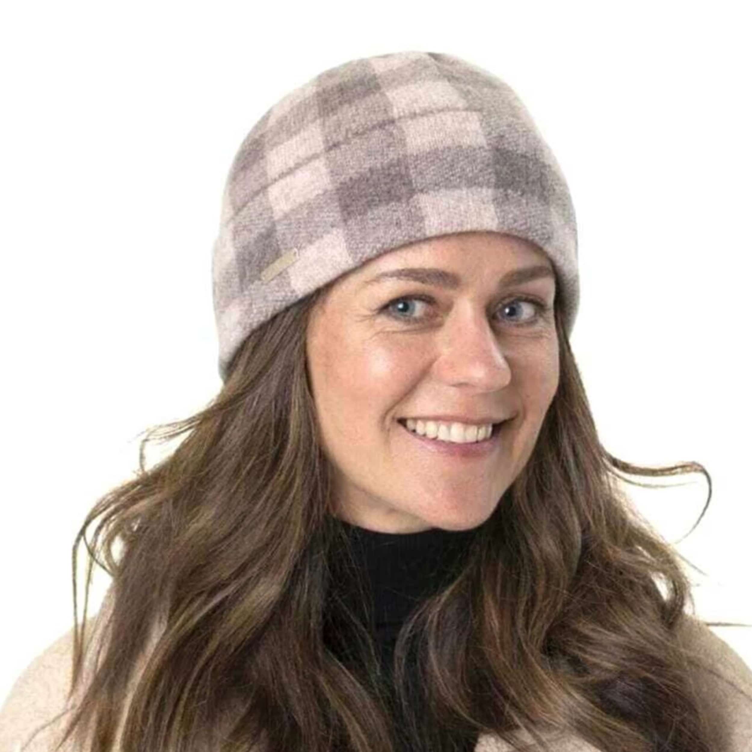 Check Milled Wool Hat with Cuff by Seeberger - £38.95