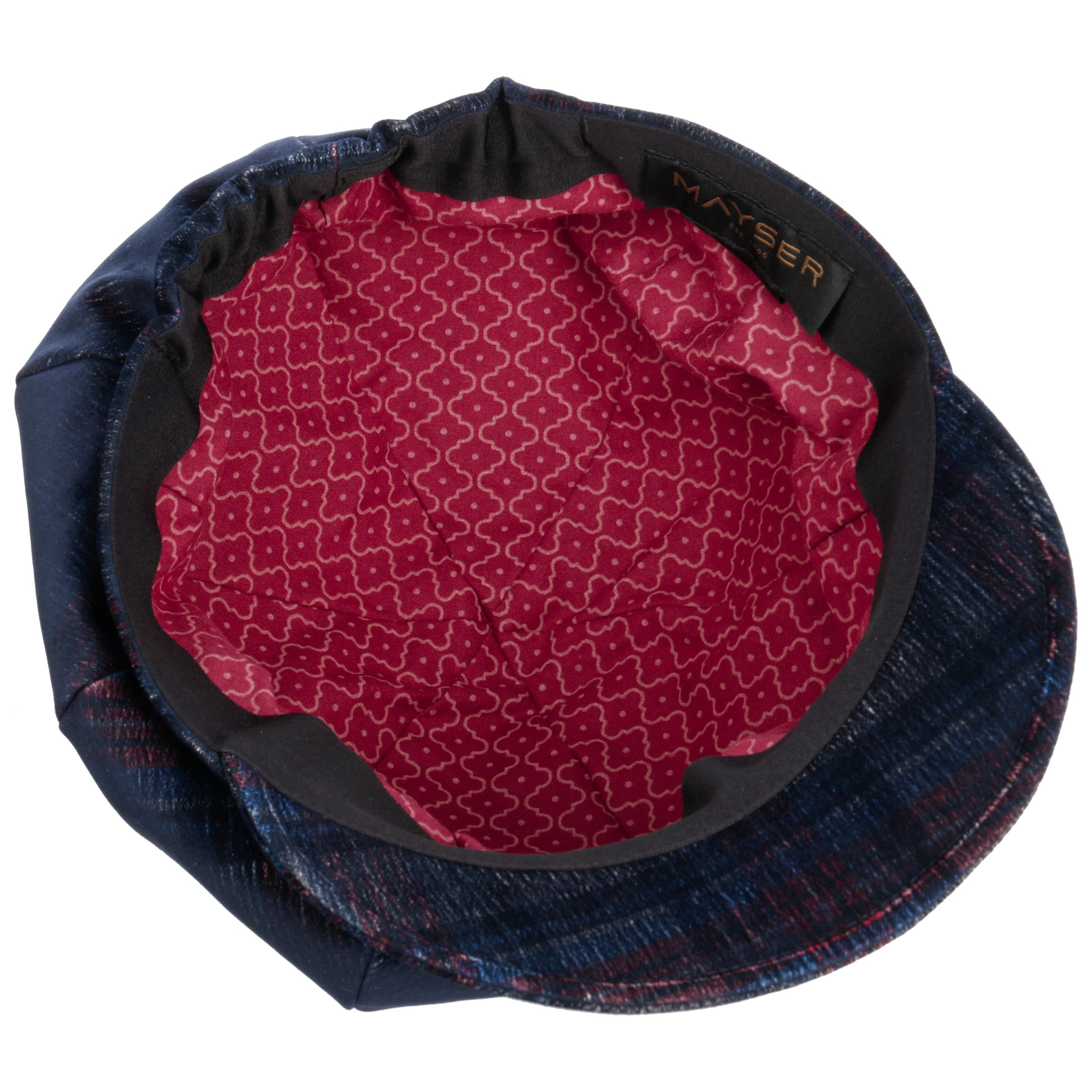 Cia Blue Check Newsboy Cap by Mayser - £44.95