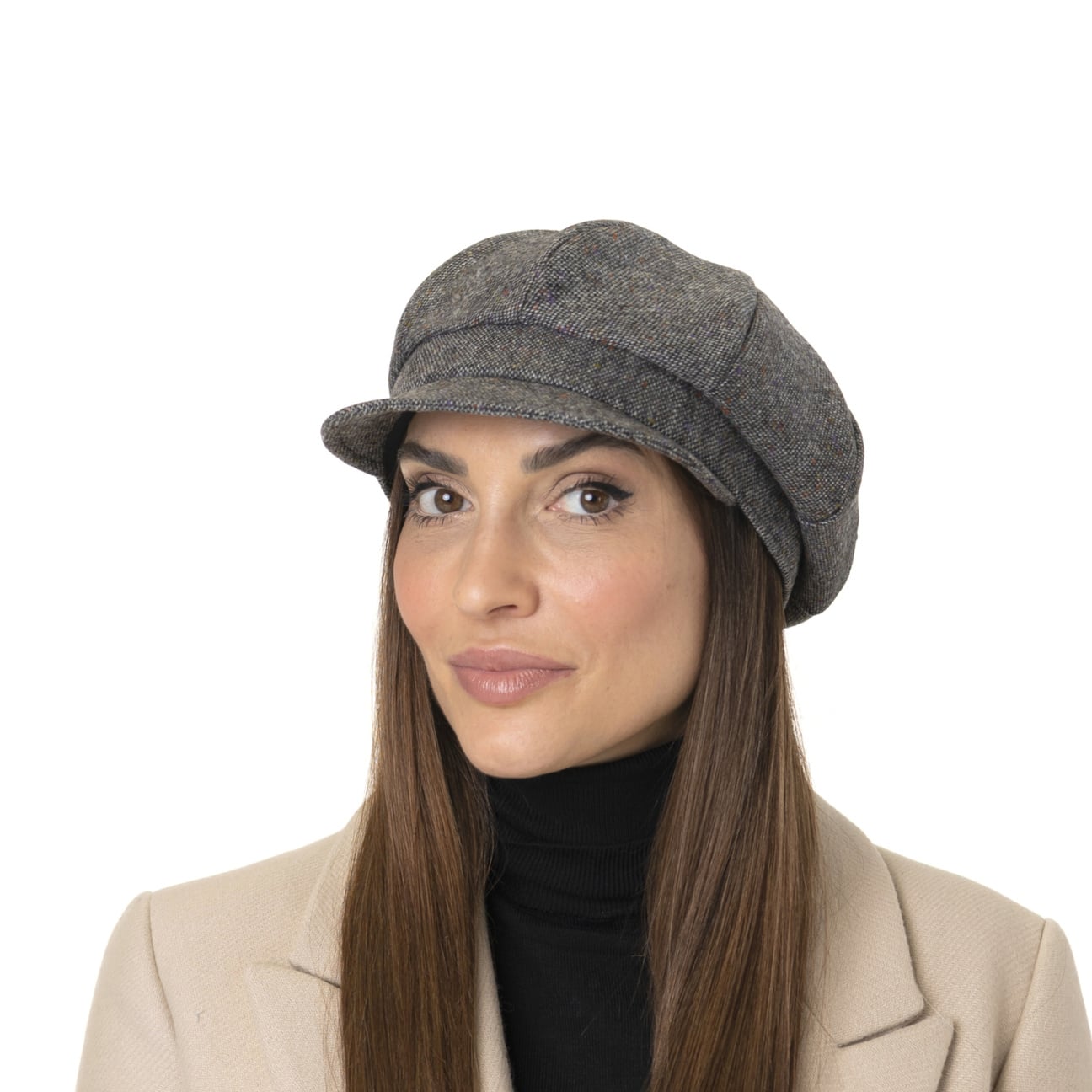 Cia Tweed Colour Spots Newsboy Cap by Mayser - £53.95