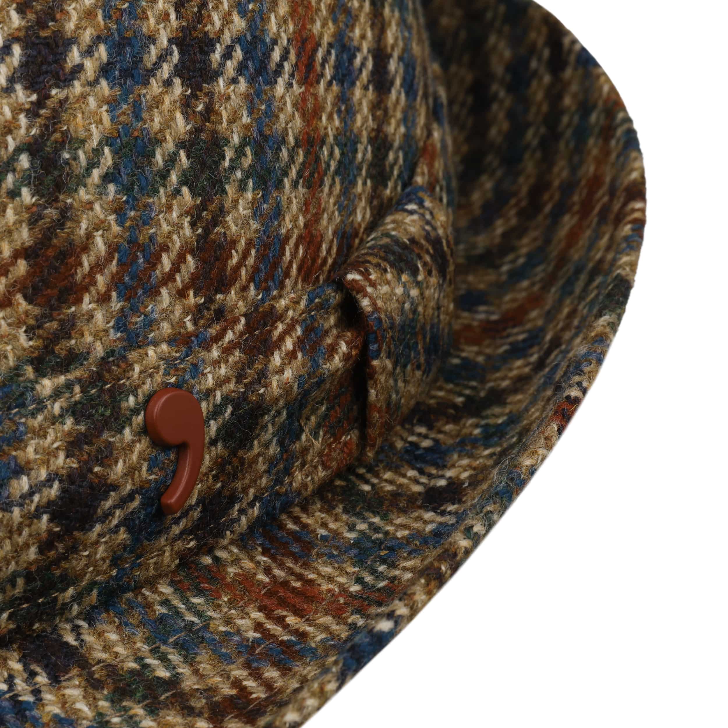 Classic Check Trilby Wool Hat by Alfonso D'Este - £107.95