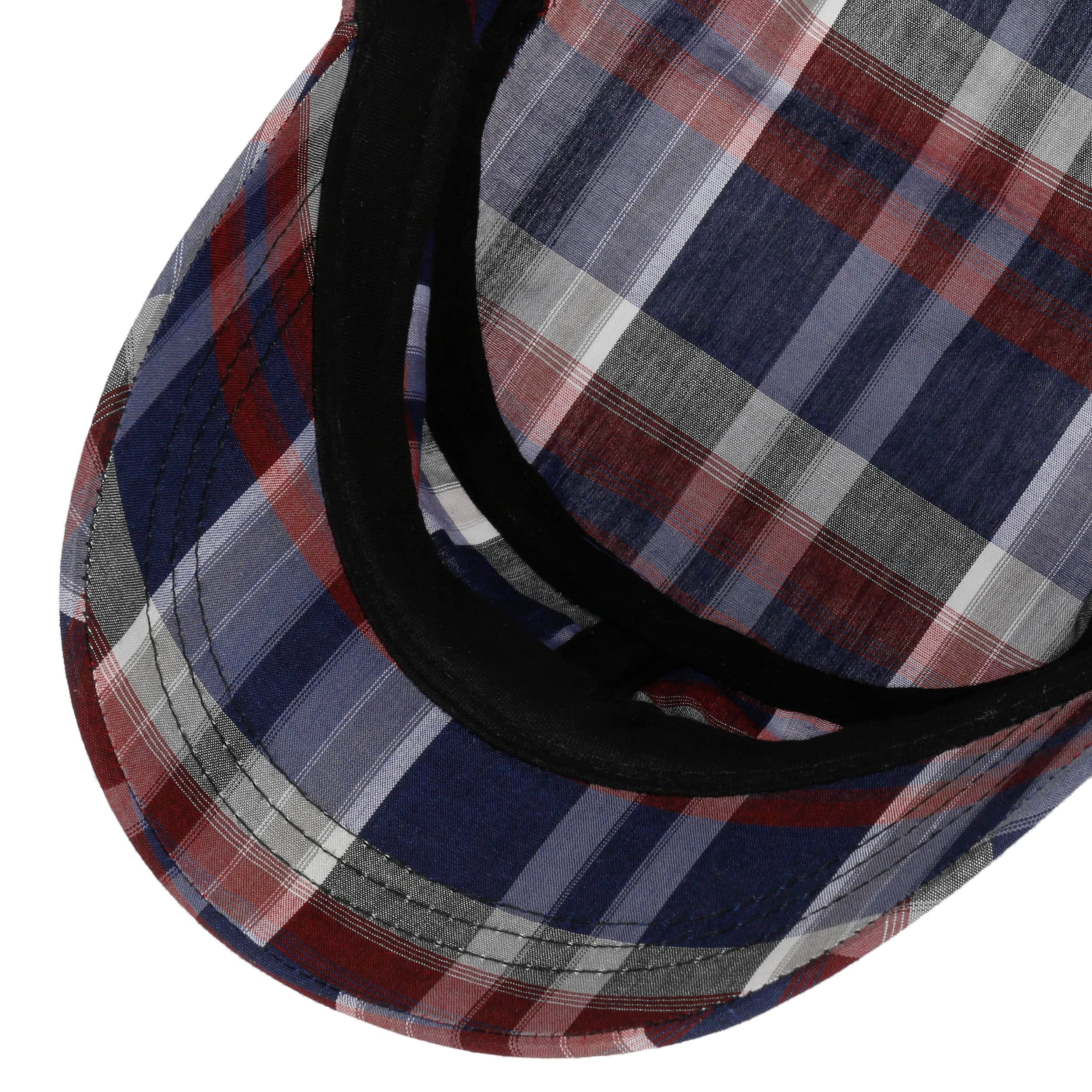 Classic Cotton Check Army Cap by Lipodo - £14.95