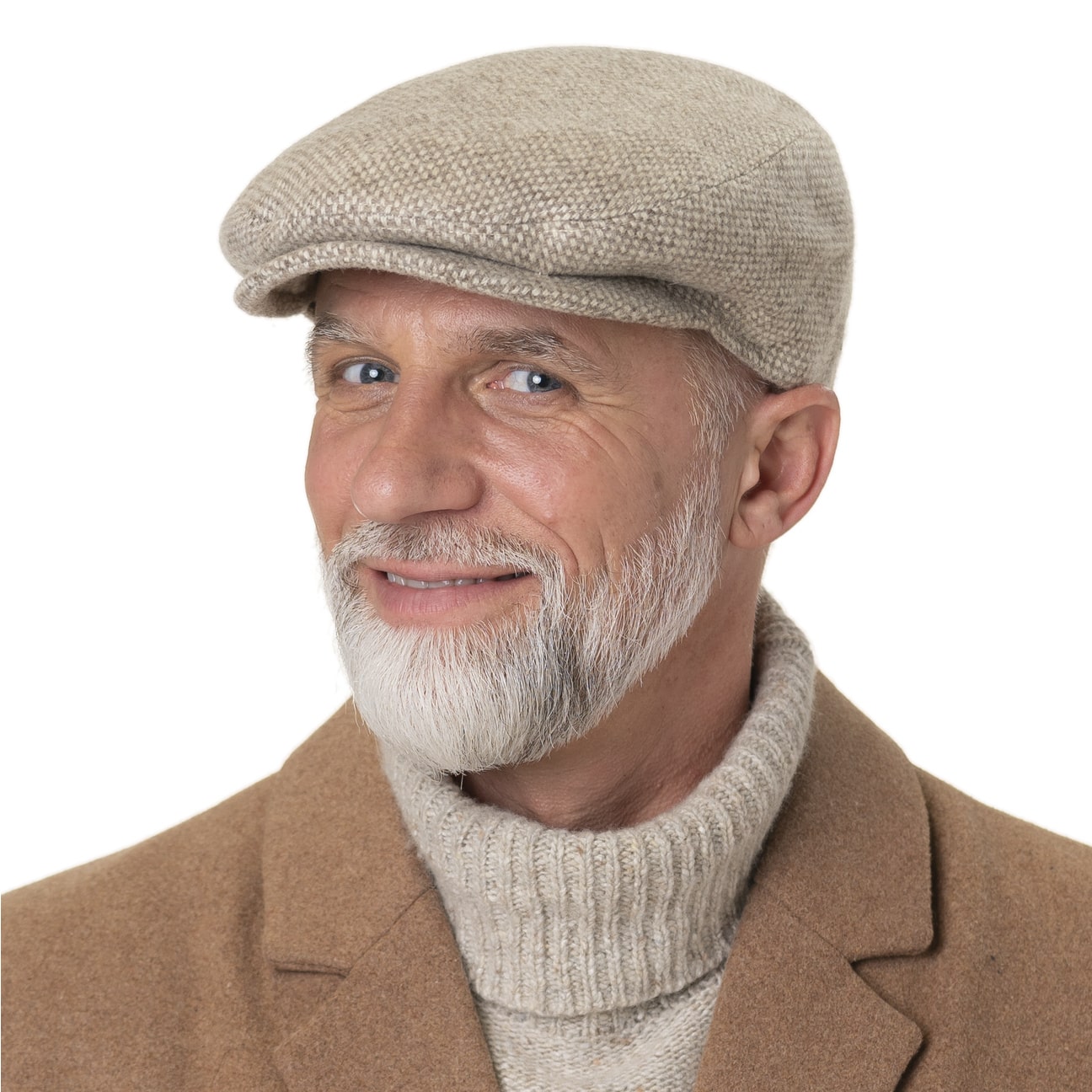 Classic Wool Flat Cap with Ear Flaps by Lierys - £47.95