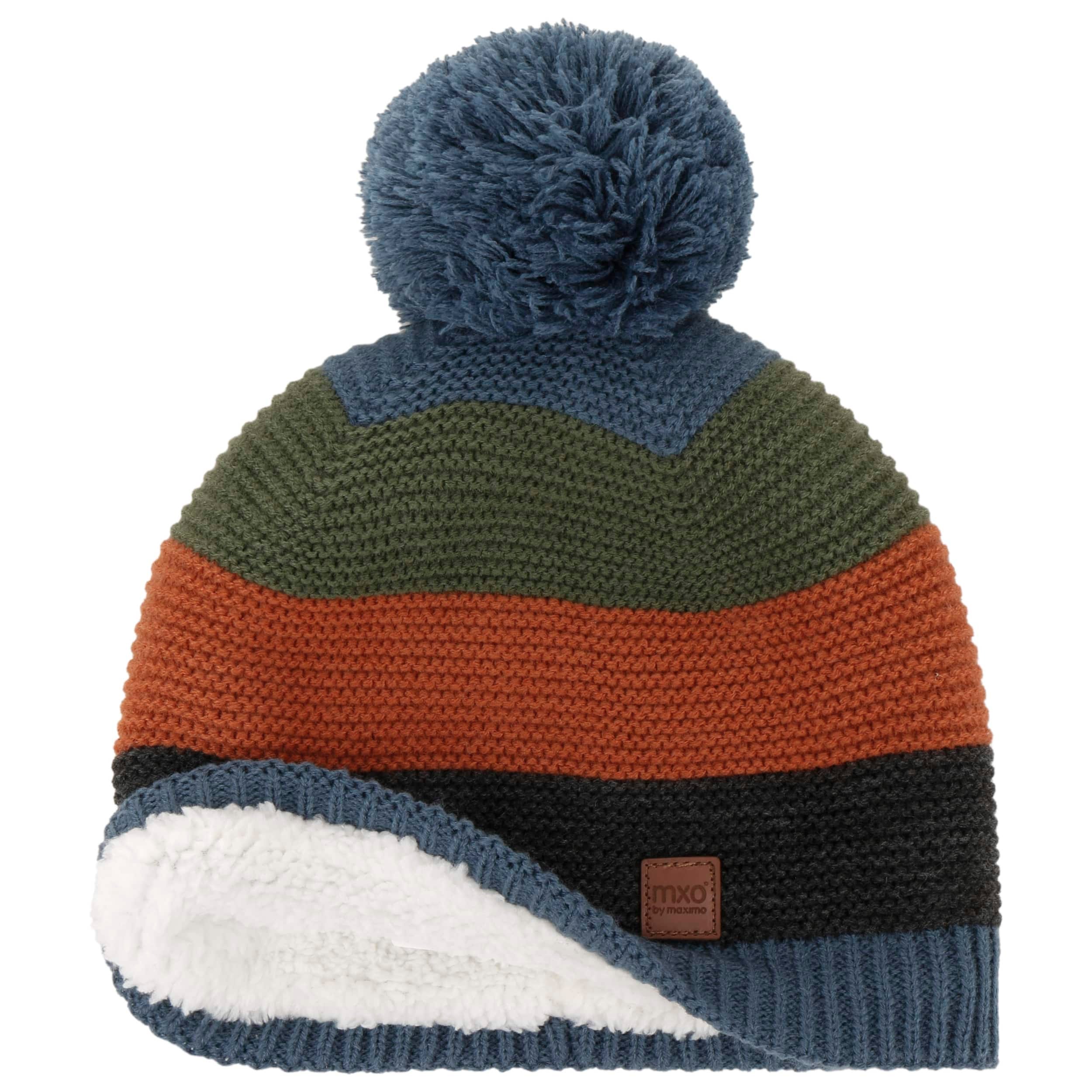 Colour Block Kids Pompom Hat by maximo - £9.95