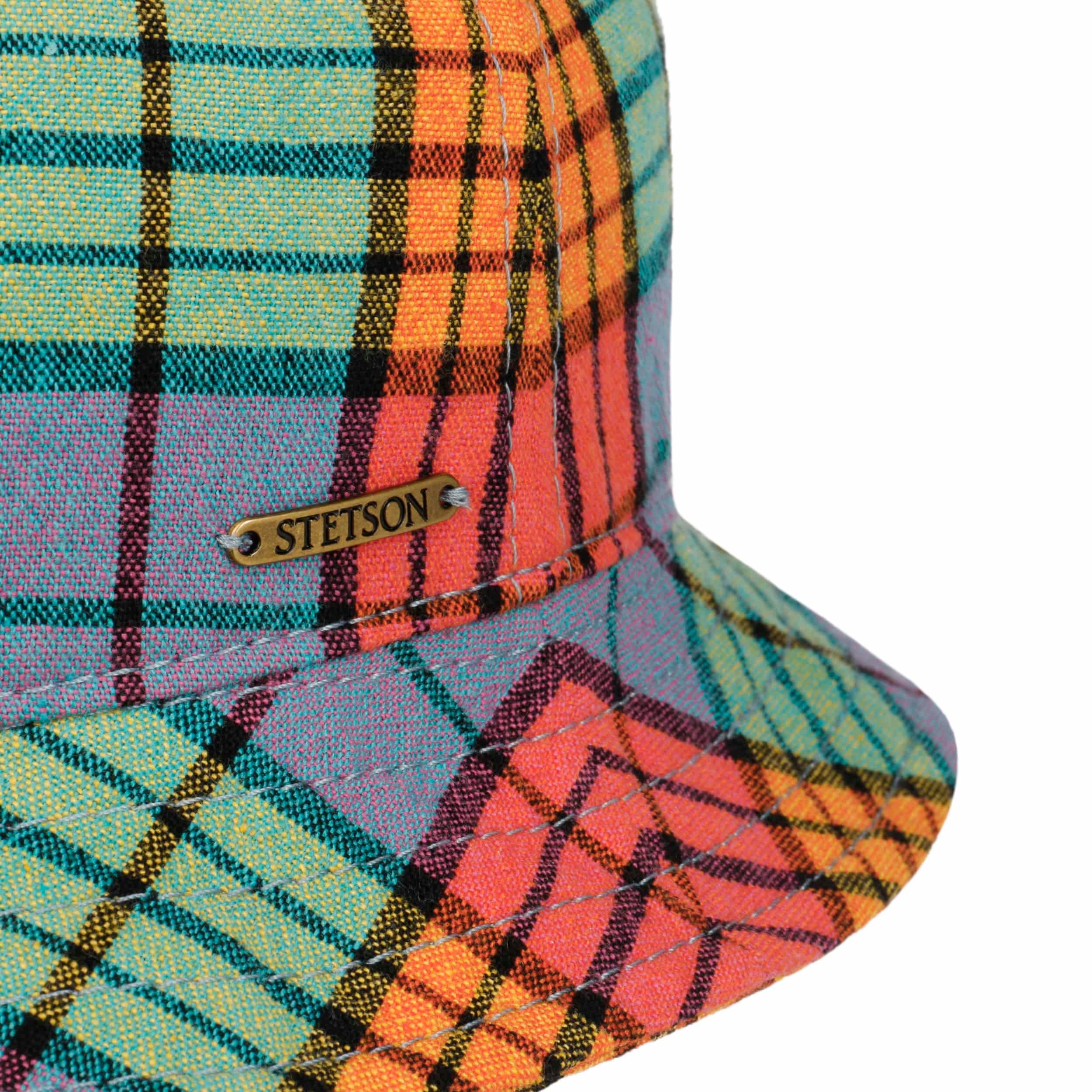 Colour Check Bucket Cloth Hat by Stetson - £89.00