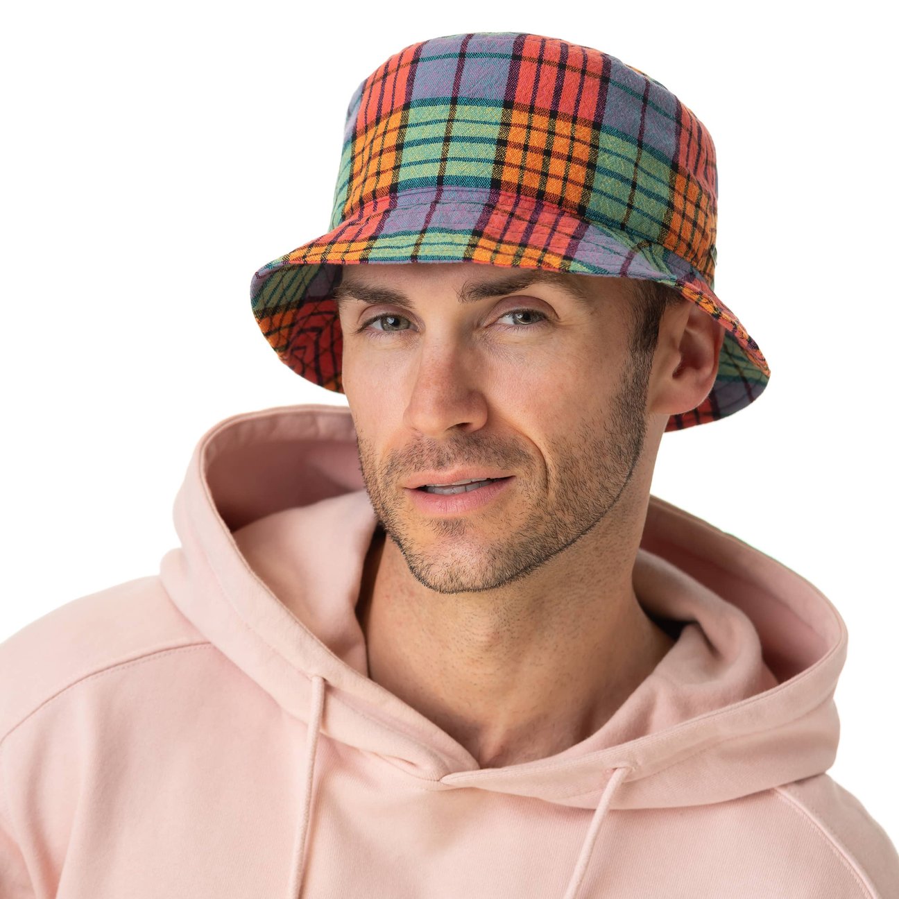 Colour Check Bucket Cloth Hat by Stetson - £89.00
