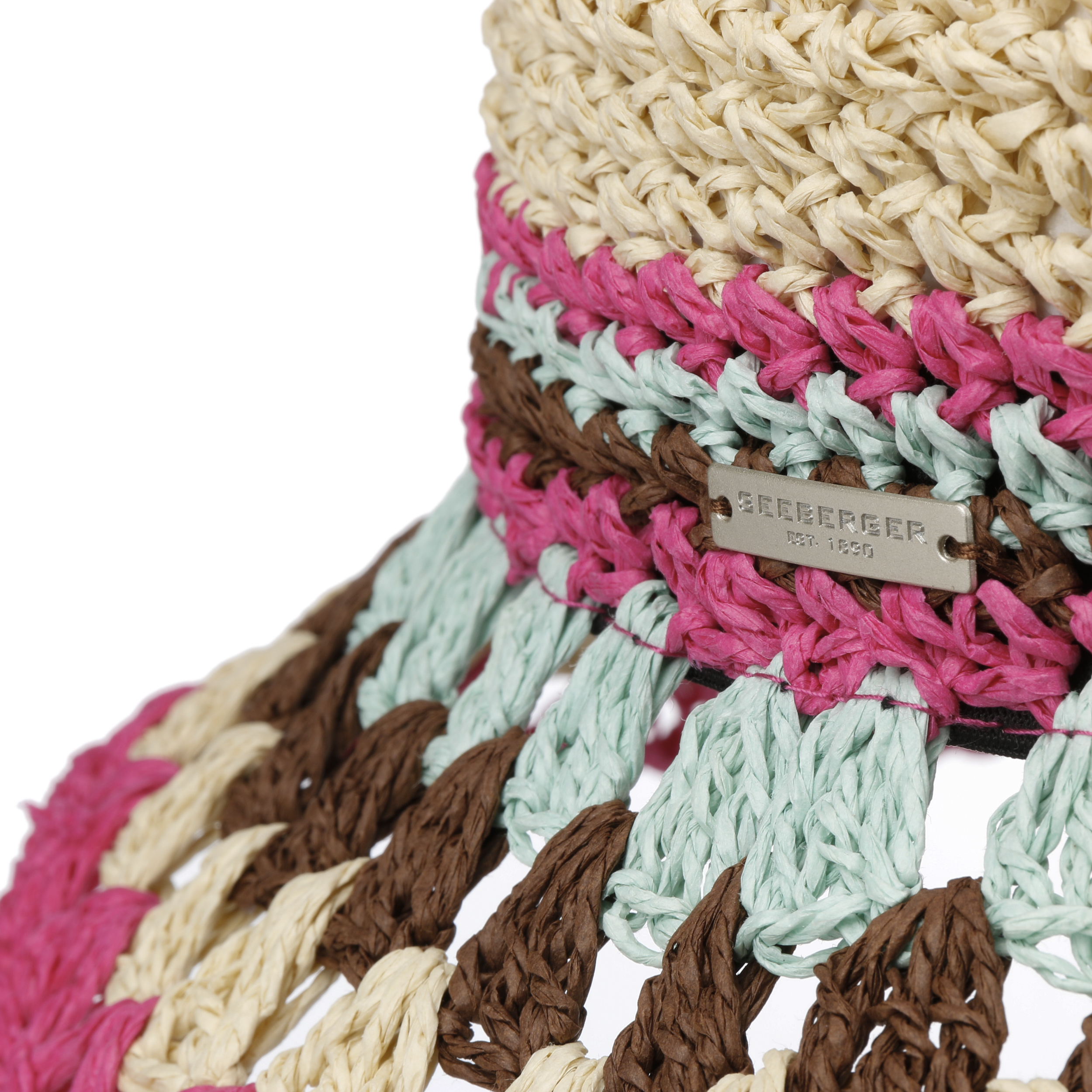 Coloured Brim Straw Hat by Seeberger - 43,95