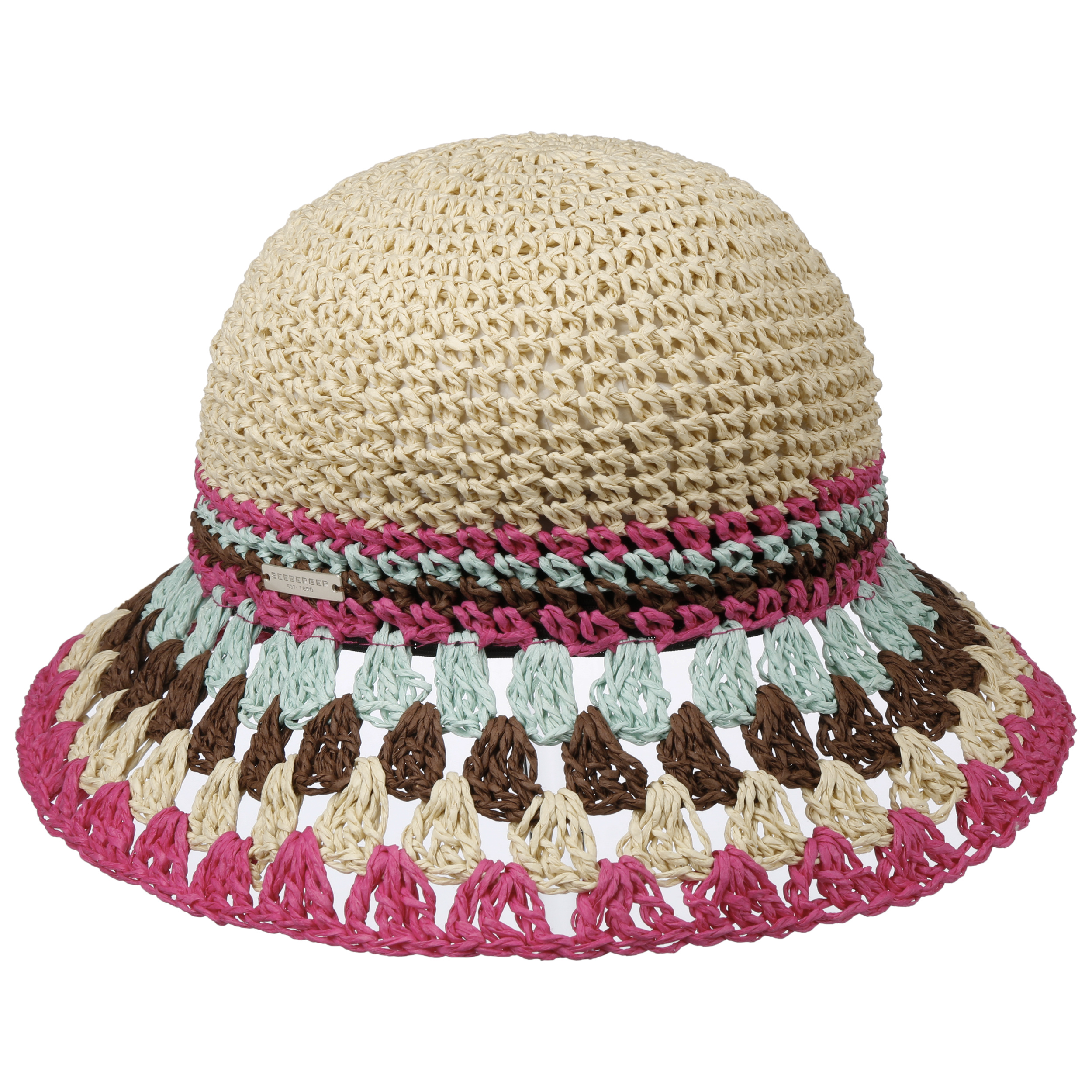 Coloured Brim Straw Hat by Seeberger - 43,95