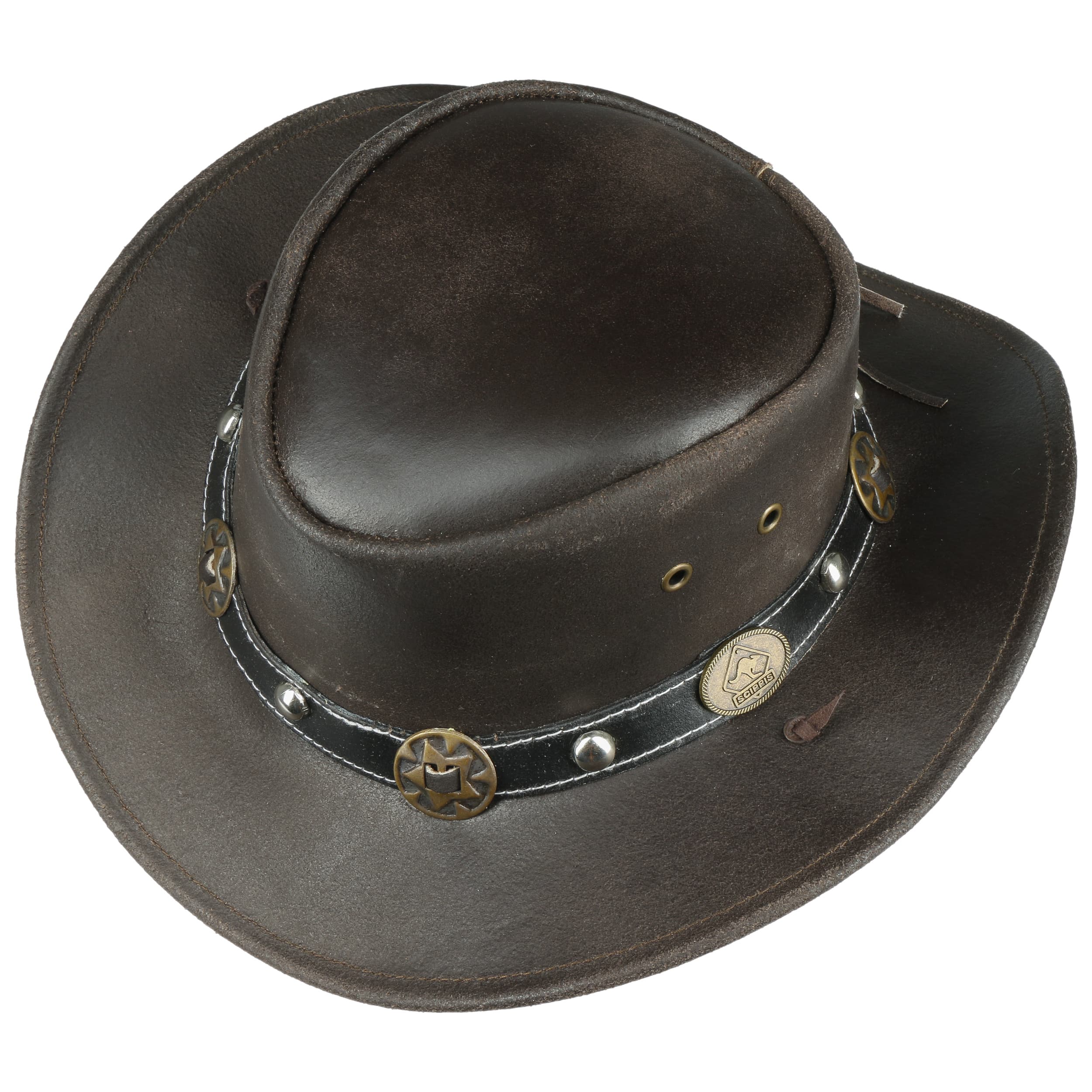 Concho Leather Hat by Scippis - £53.95