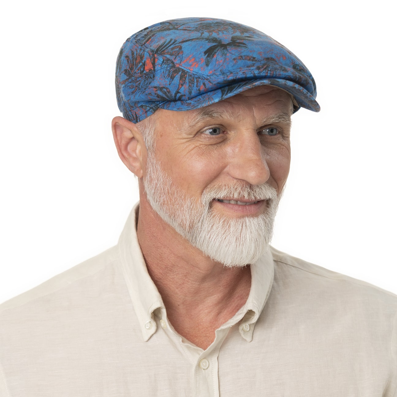 Conteo Sustainable Linen Flat Cap by Stetson - £89.00