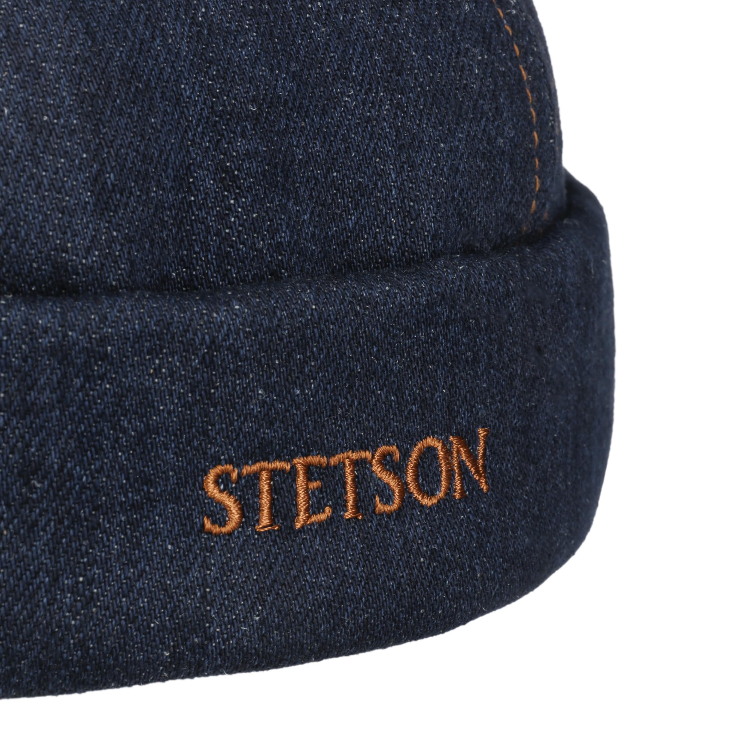 Contrast Stitch Denim Docker Hat by Stetson - £89.00