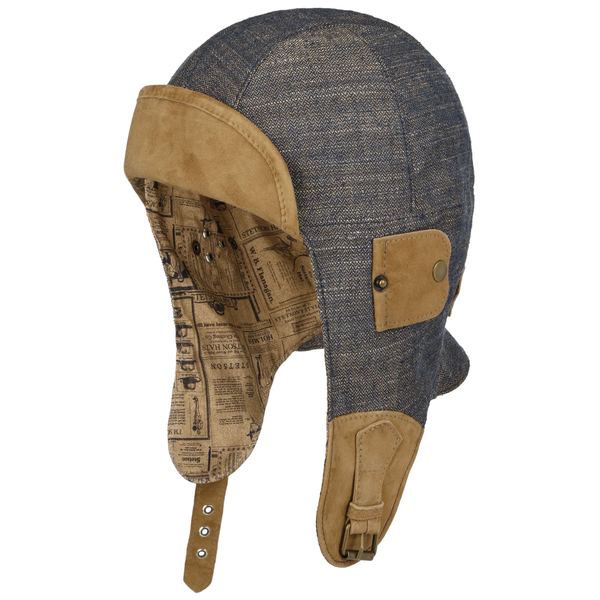 Convertible Herringbone Aviator Hat by Stetson - £149.00