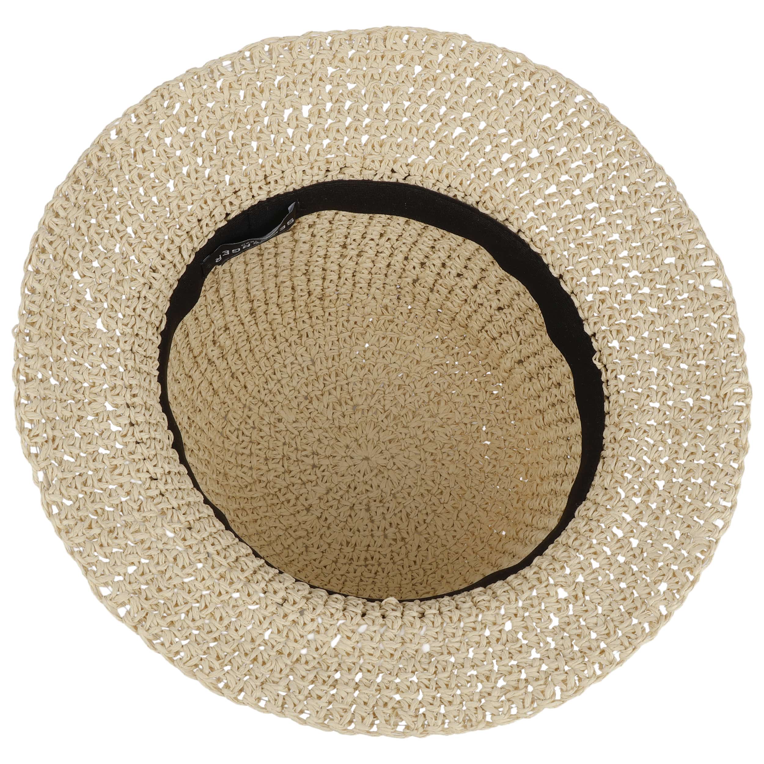 Crochet Cloche Straw Hat by Seeberger - £36.95