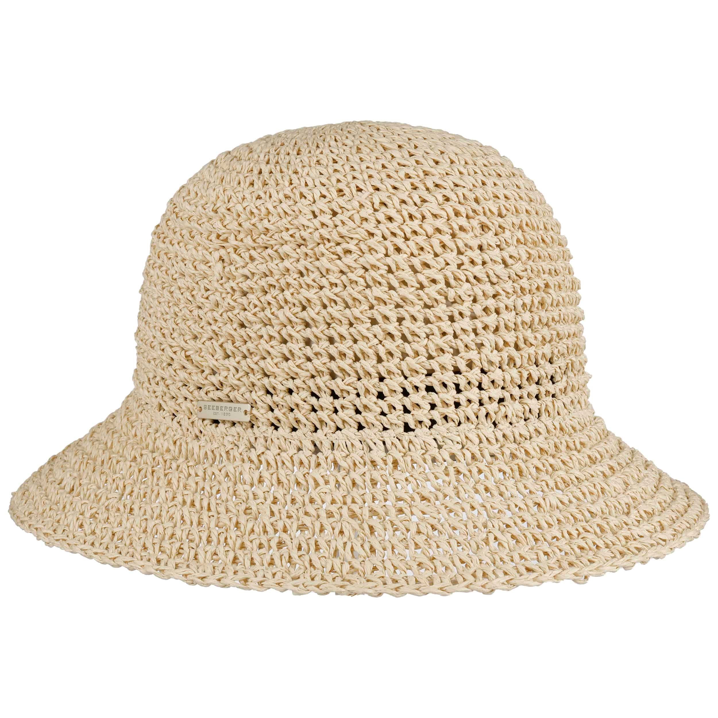 Crochet Cloche Straw Hat by Seeberger - £35.95