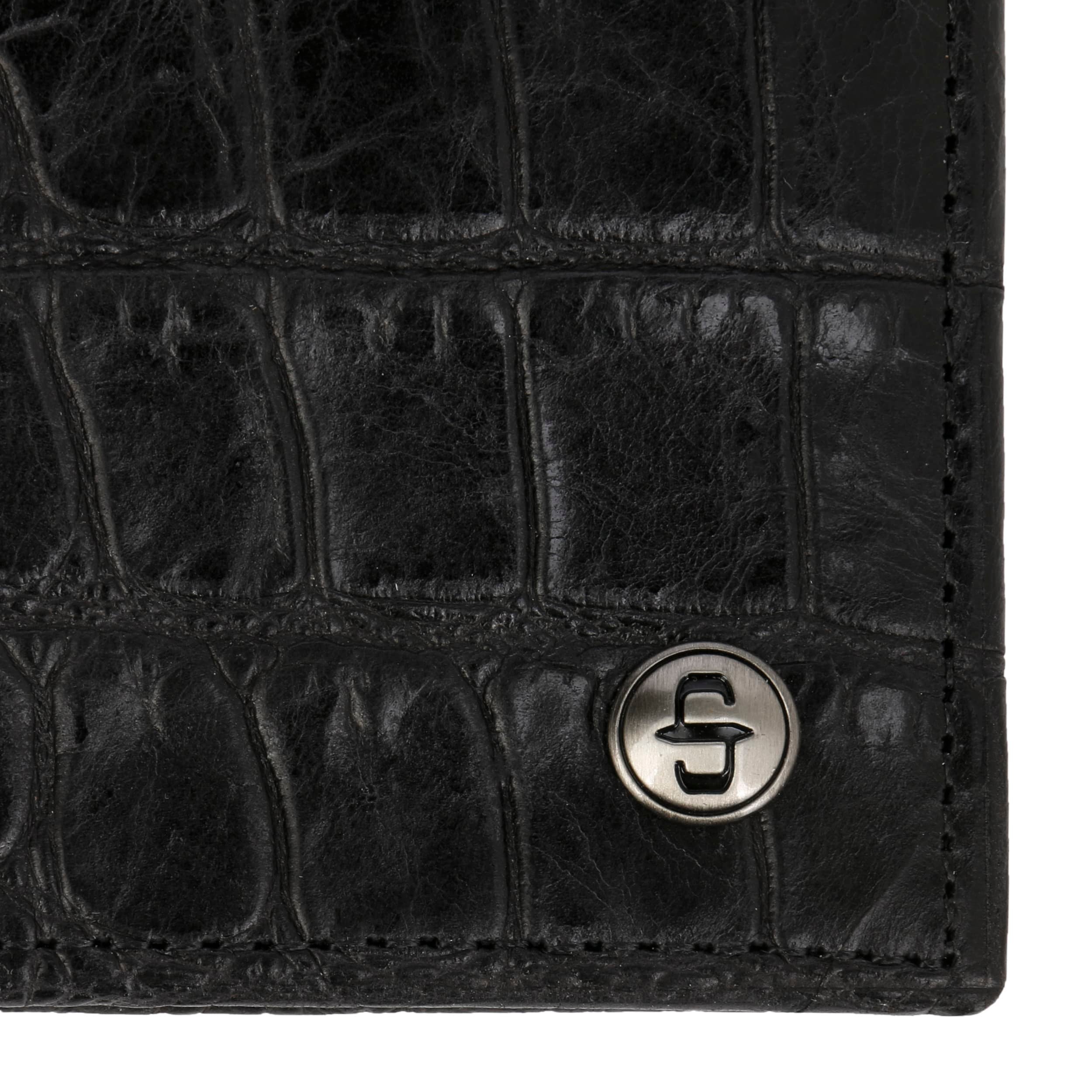 Croco Embossed Leather Checkbook by Stetson - £110.00