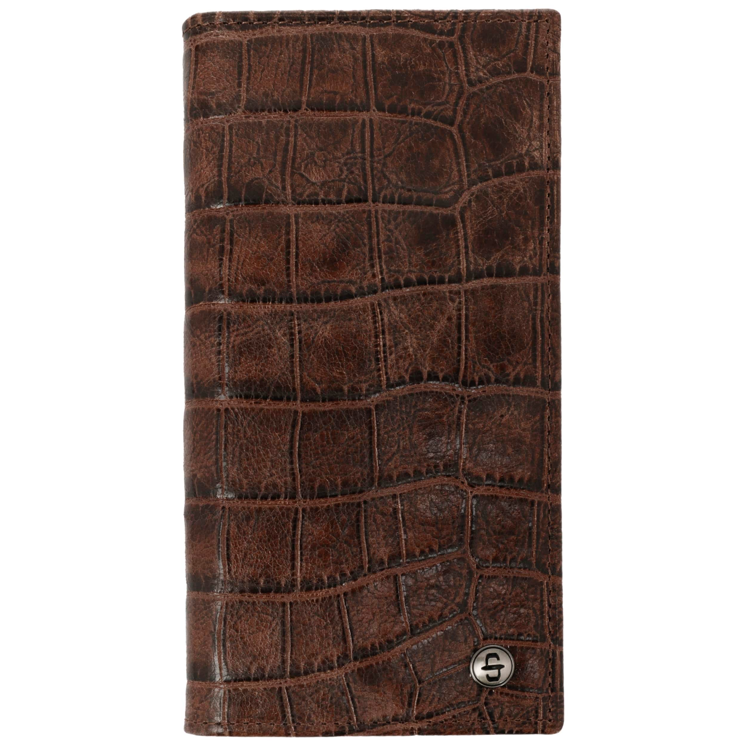 Croco Embossed Leather Checkbook by Stetson - £110.00
