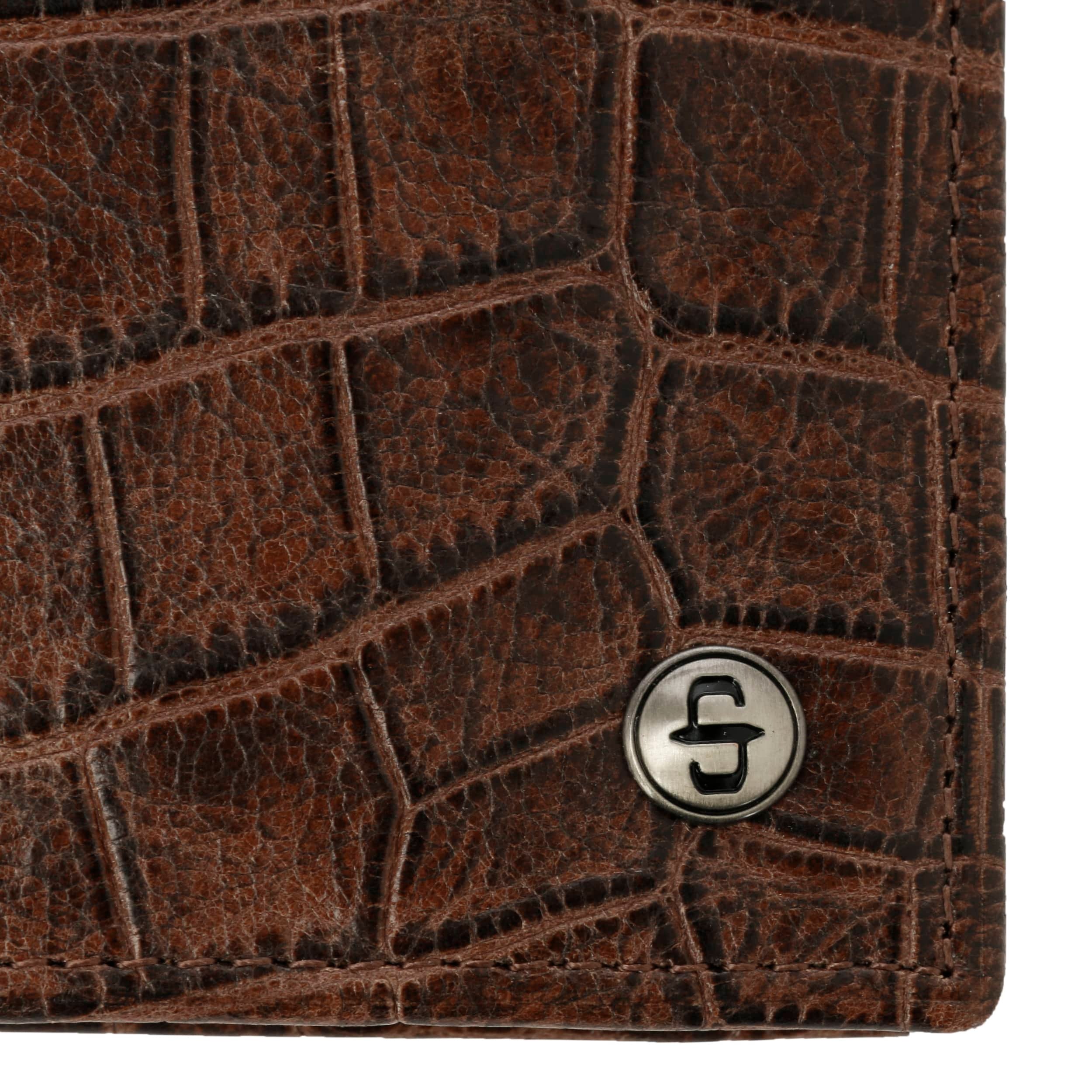 Croco Embossed Leather Checkbook by Stetson - £110.00
