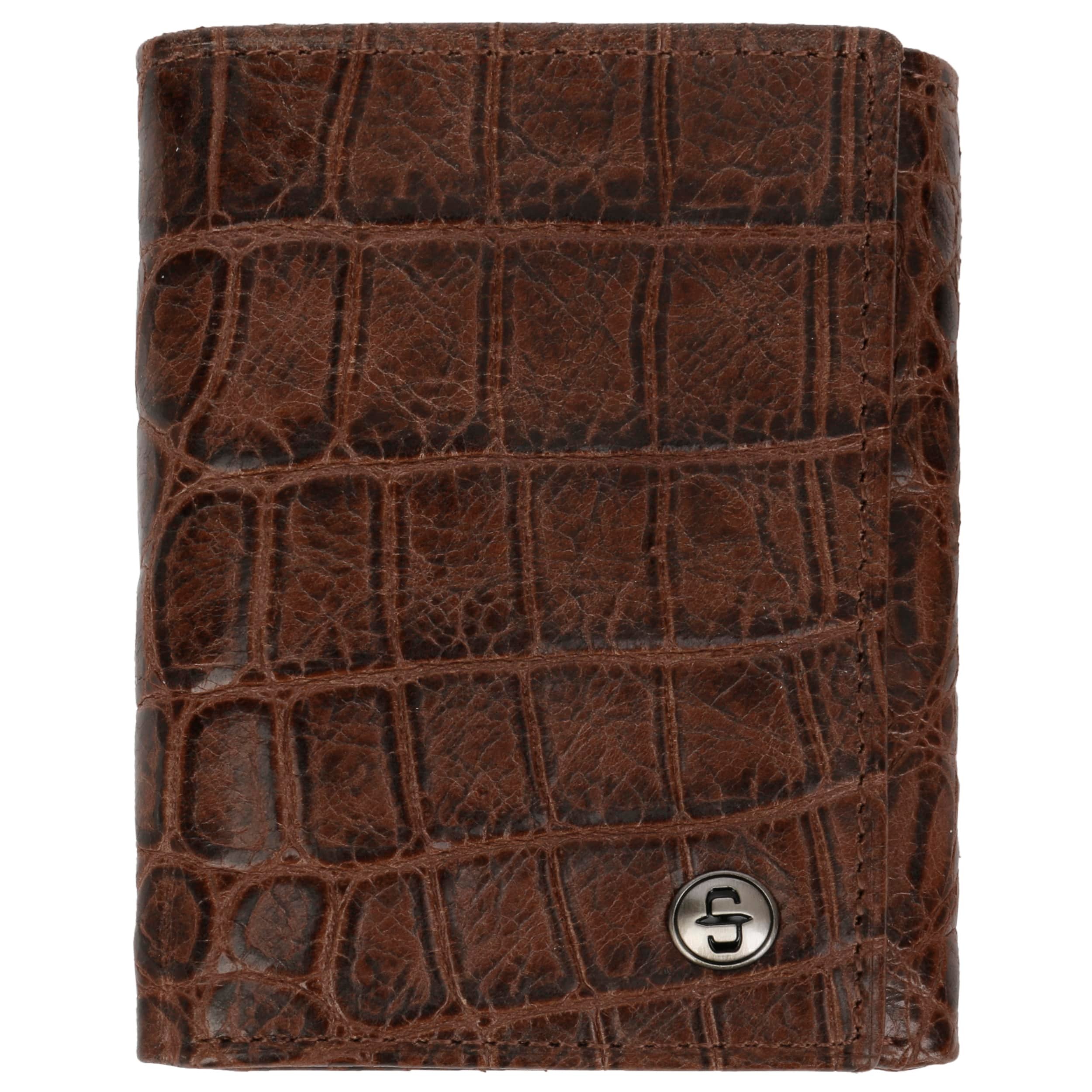 Croco Embossed Leather Tri-Fold Wallet by Stetson - £90.00