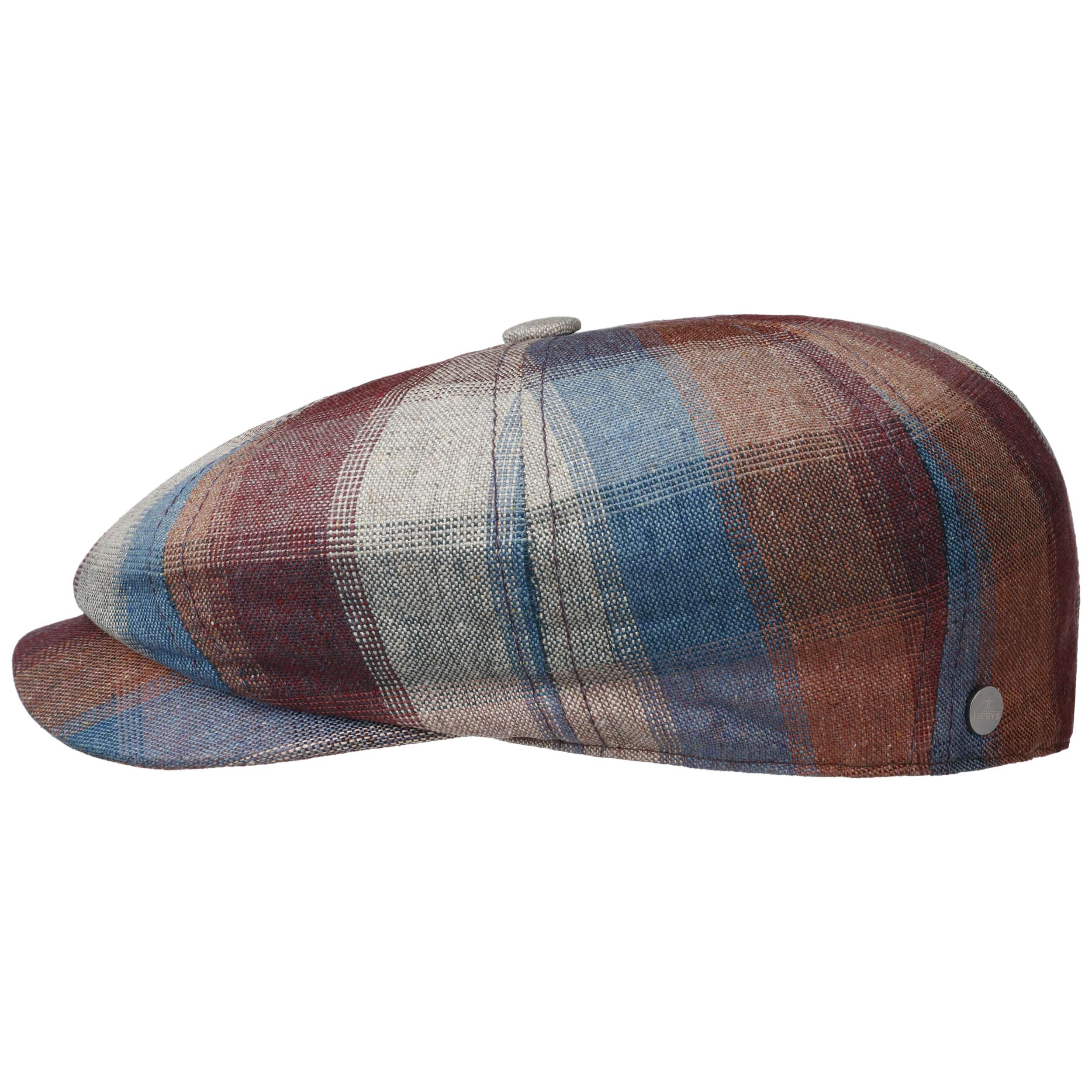 Danville 8 Panel Silk Check Flat Cap by Lierys - £69.95