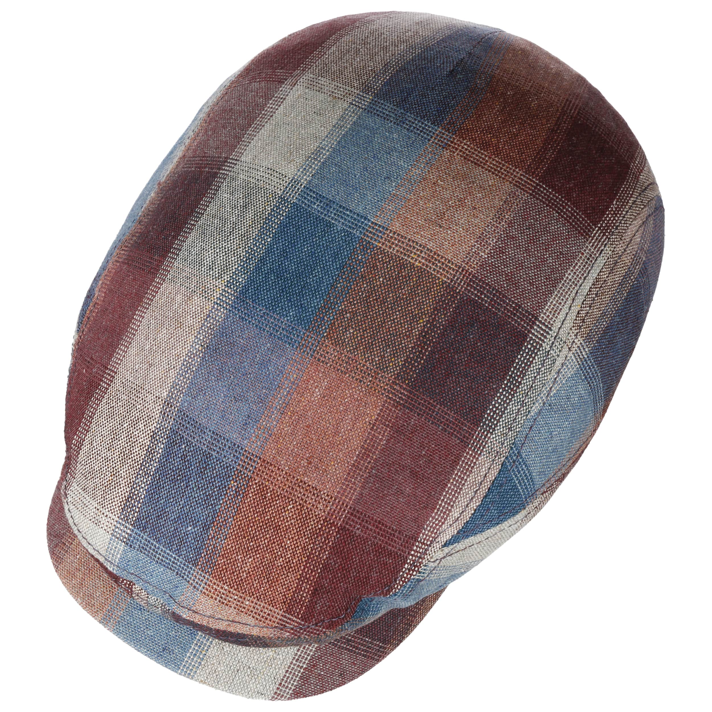 Danville Silk Check Flat Cap by Lierys - £58.95