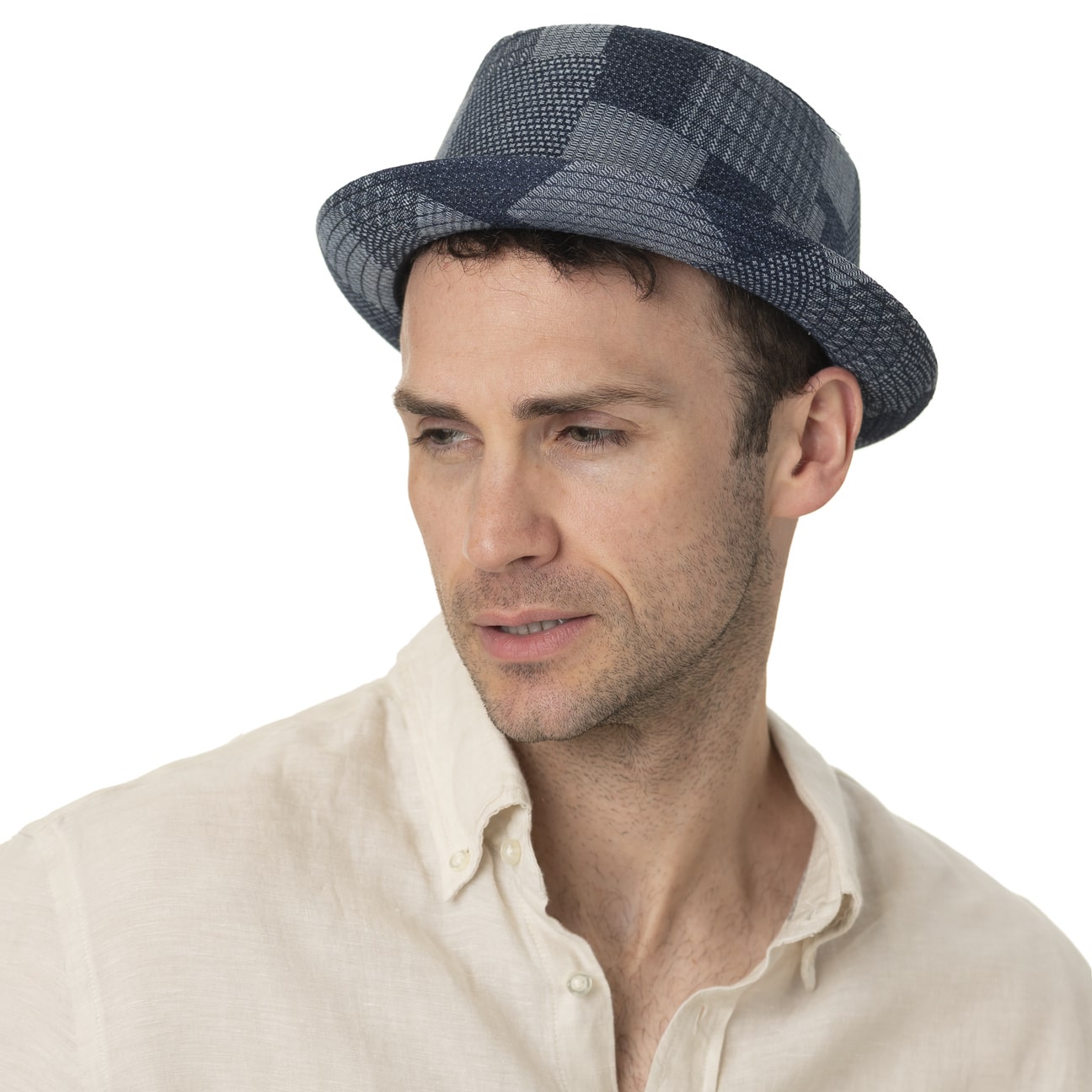 Denim Patchwork Pork Pie Cloth Hat by Lierys - £89.95