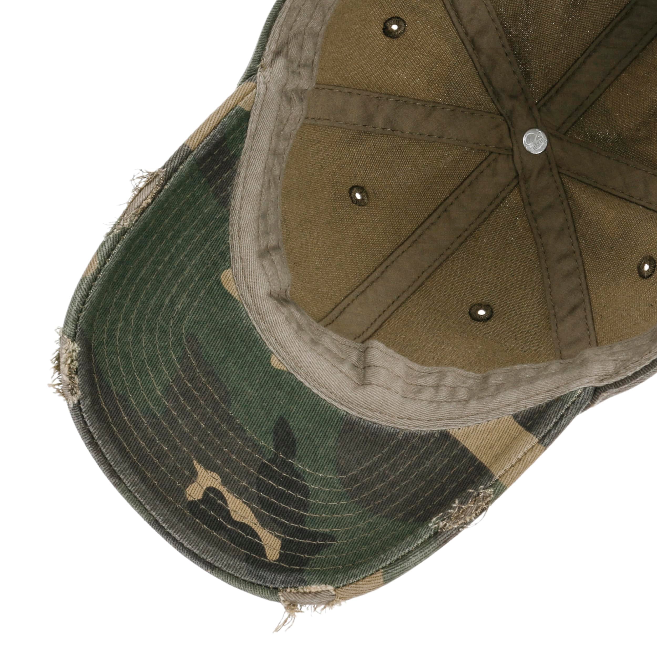Destroyed Visor Camo Strapback Cap - £14.95