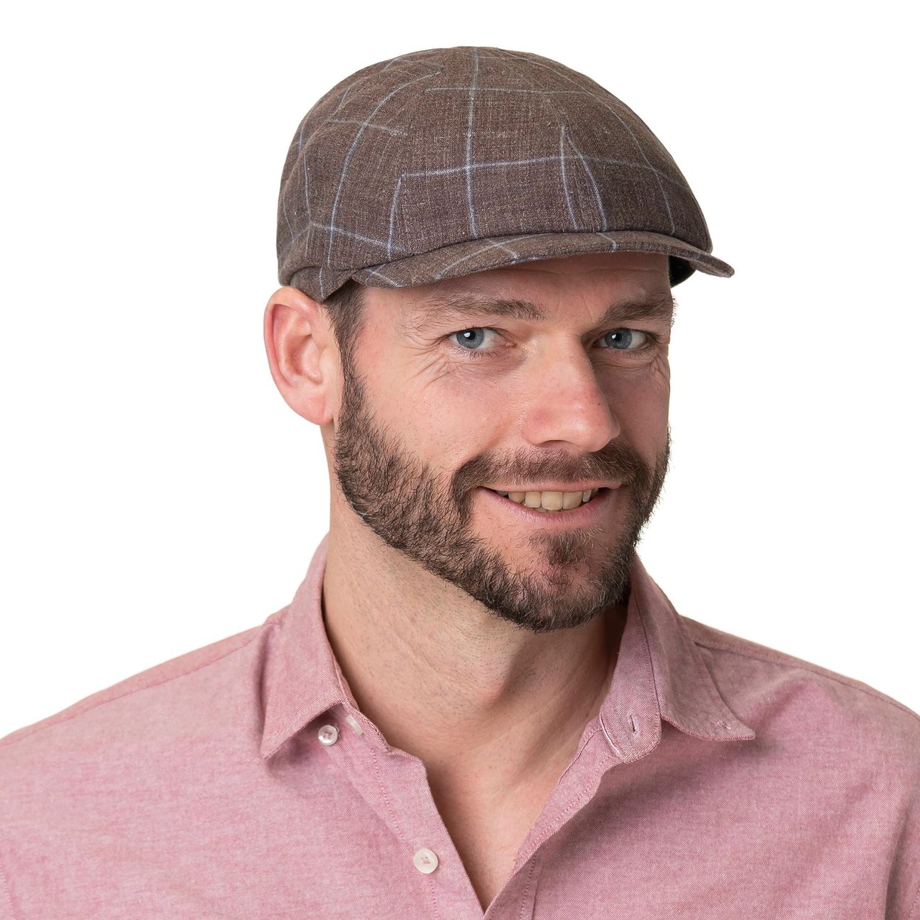 Emil Check Linen Flat Cap Zechbauer by Mayser - £106.95