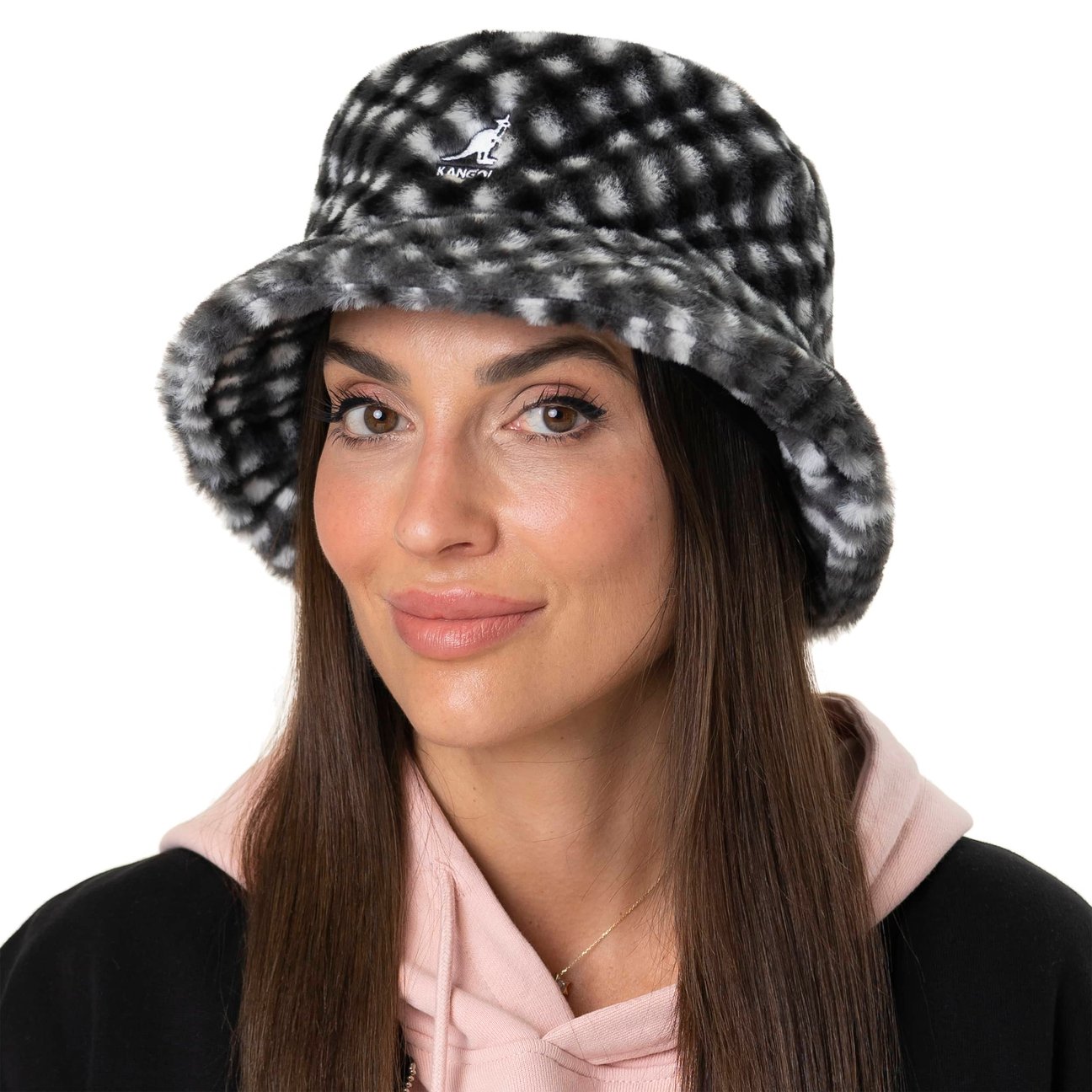Faux Fur Check Bucket Cloth Hat by Kangol - £56.95