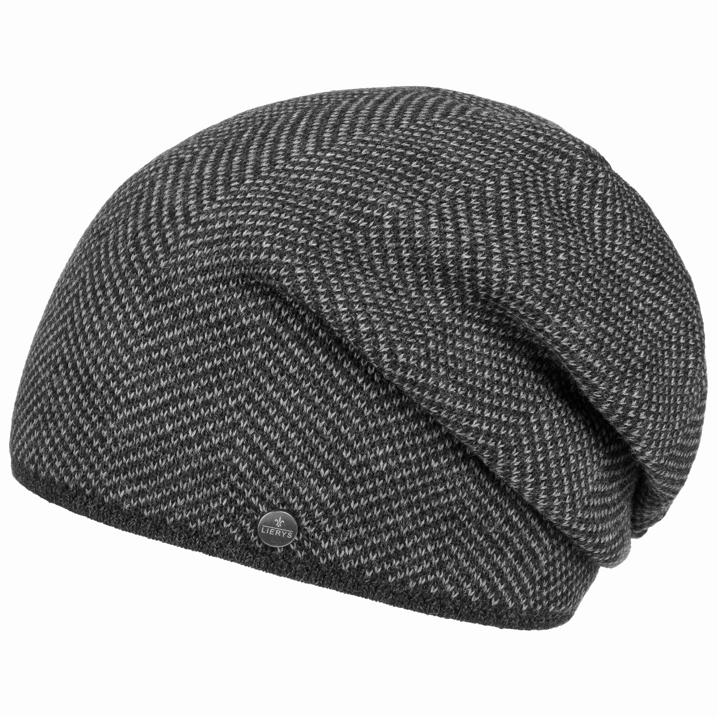 Fine Knit Graphic Long Beanie Hat by Lierys - £44.95