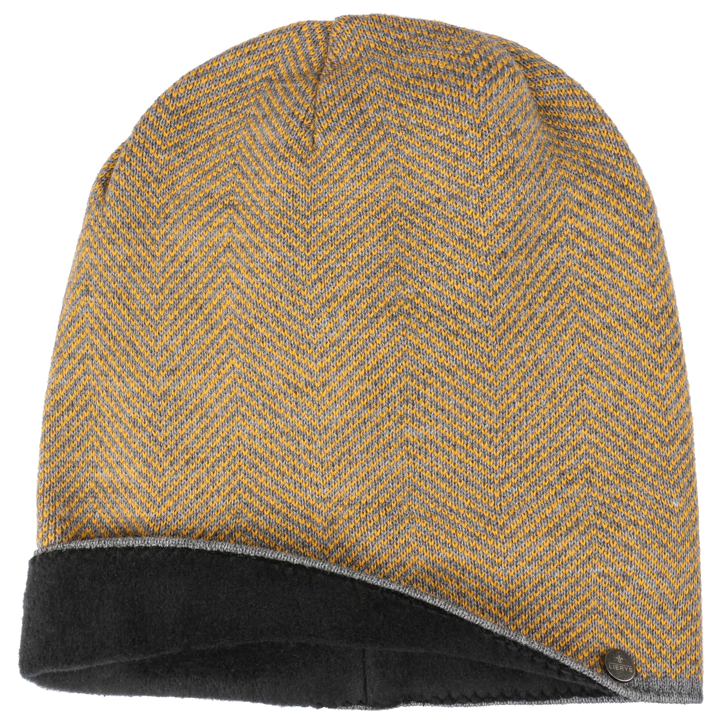 Fine Knit Graphic Long Beanie Hat by Lierys - £45.95