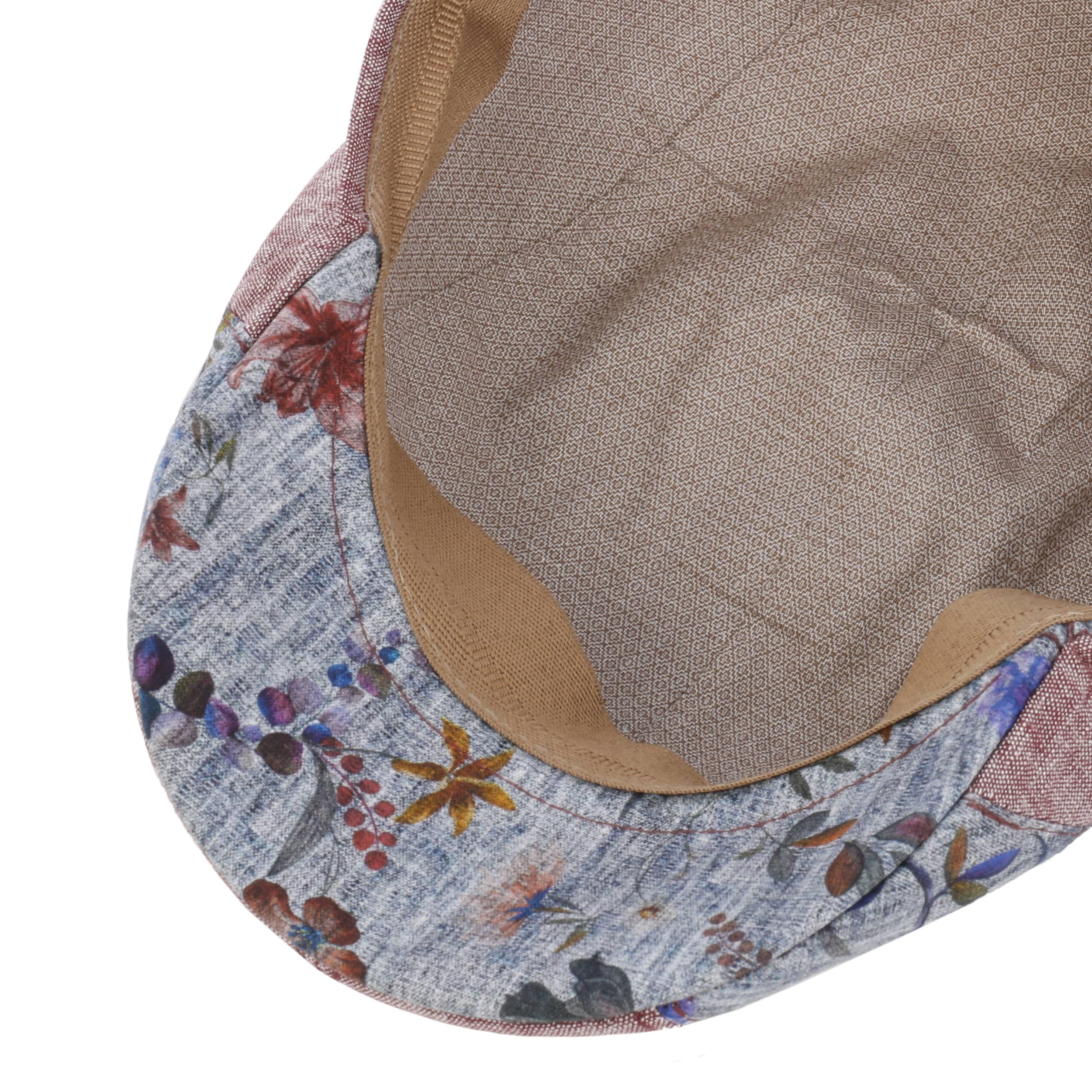 Floral Side Panel Flat Cap - £48.95