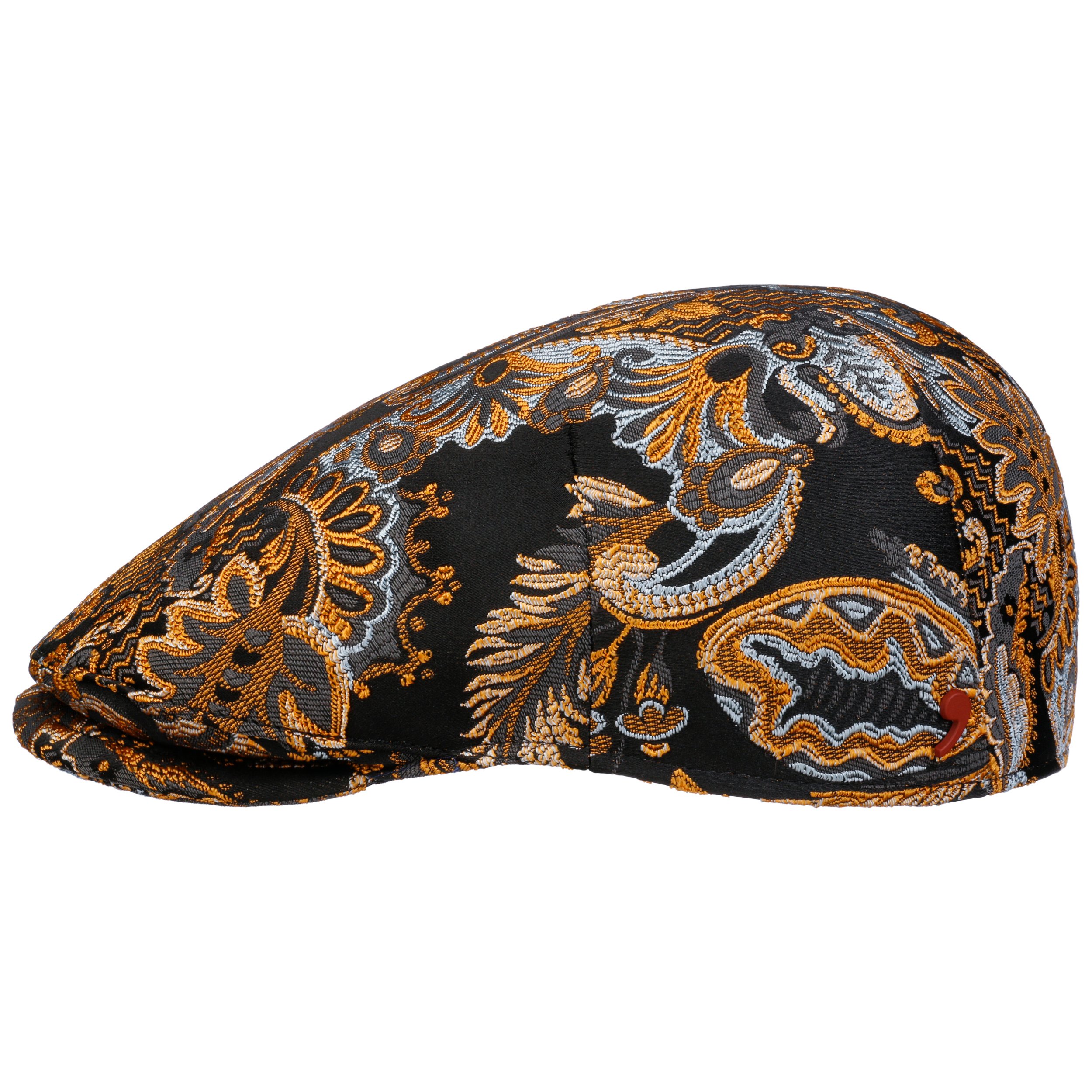 Golden Paisley Flat Cap by Alfonso D’Este - £66.95