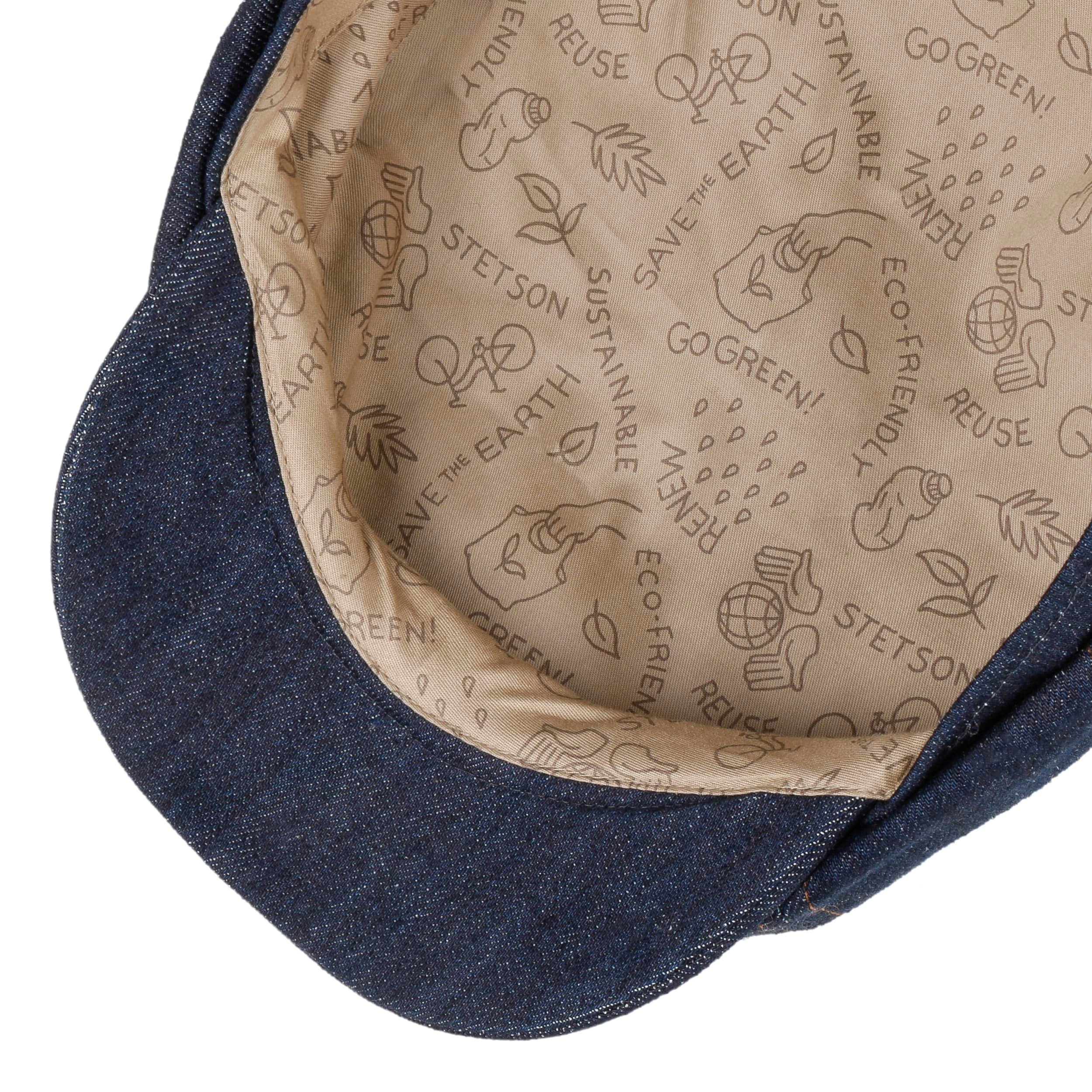 Hatteras Denim Sustainable Flat Cap by Stetson - £75.30