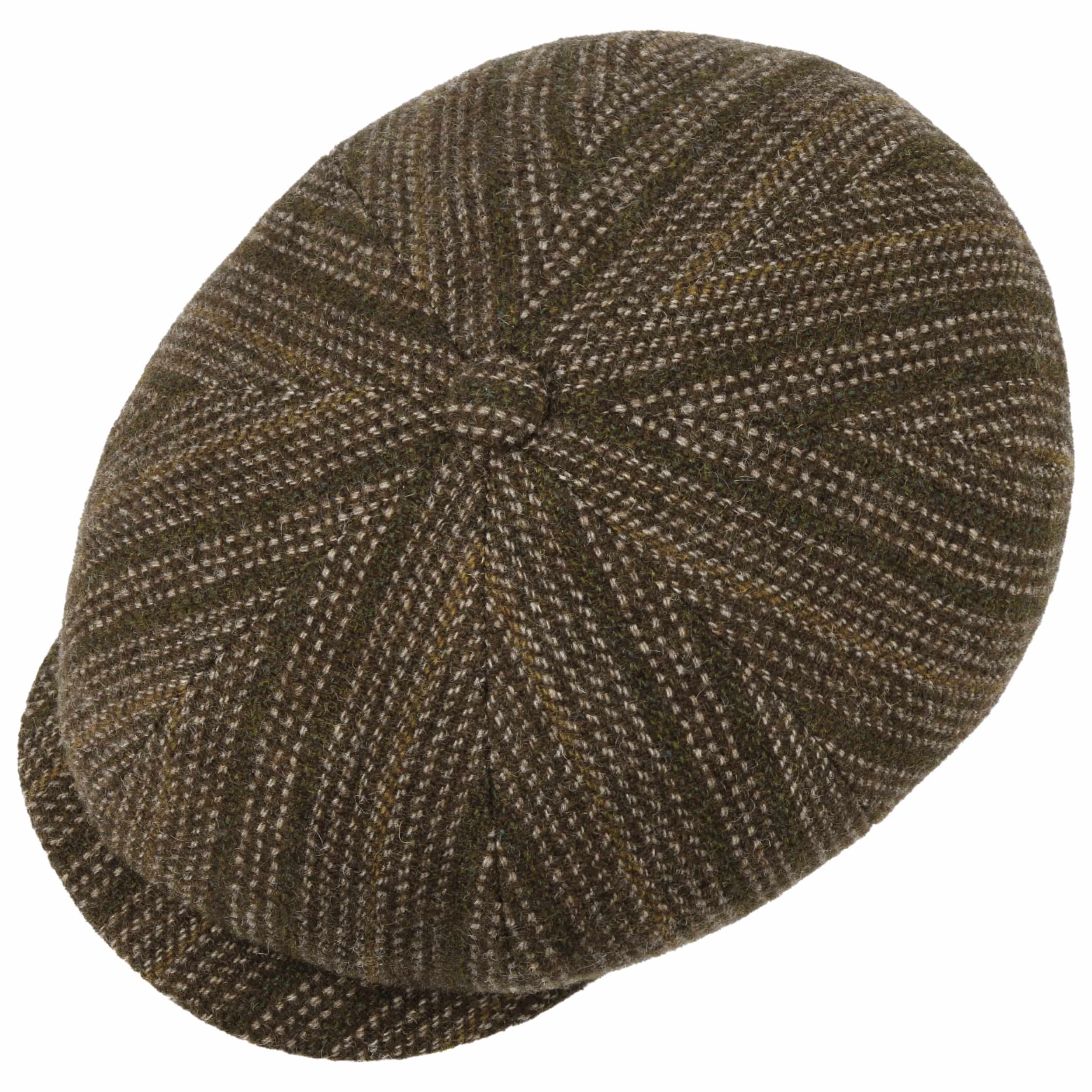 Hatteras Herringbone Stripe Flat Cap by Stetson - £119.00