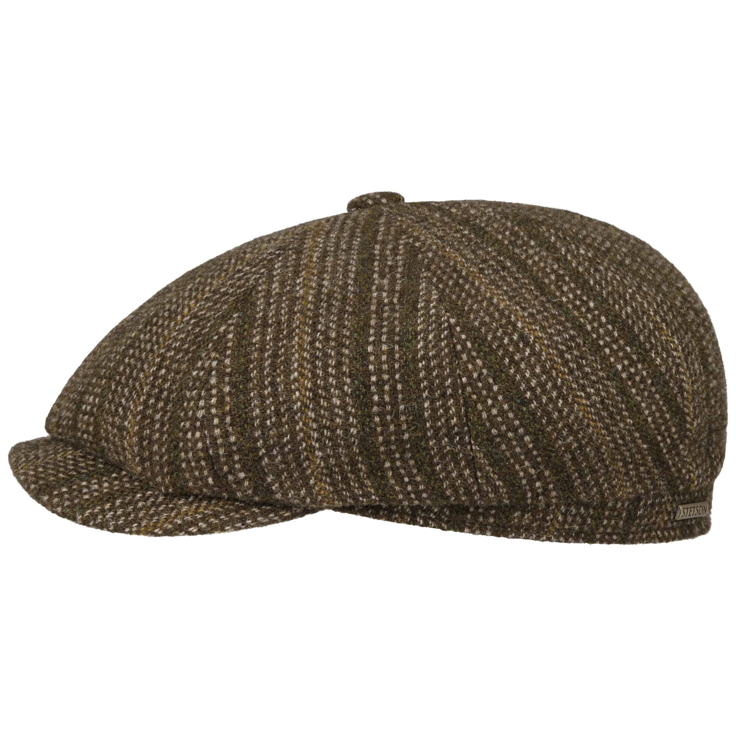 Hatteras Herringbone Stripe Flat Cap by Stetson - £119.00