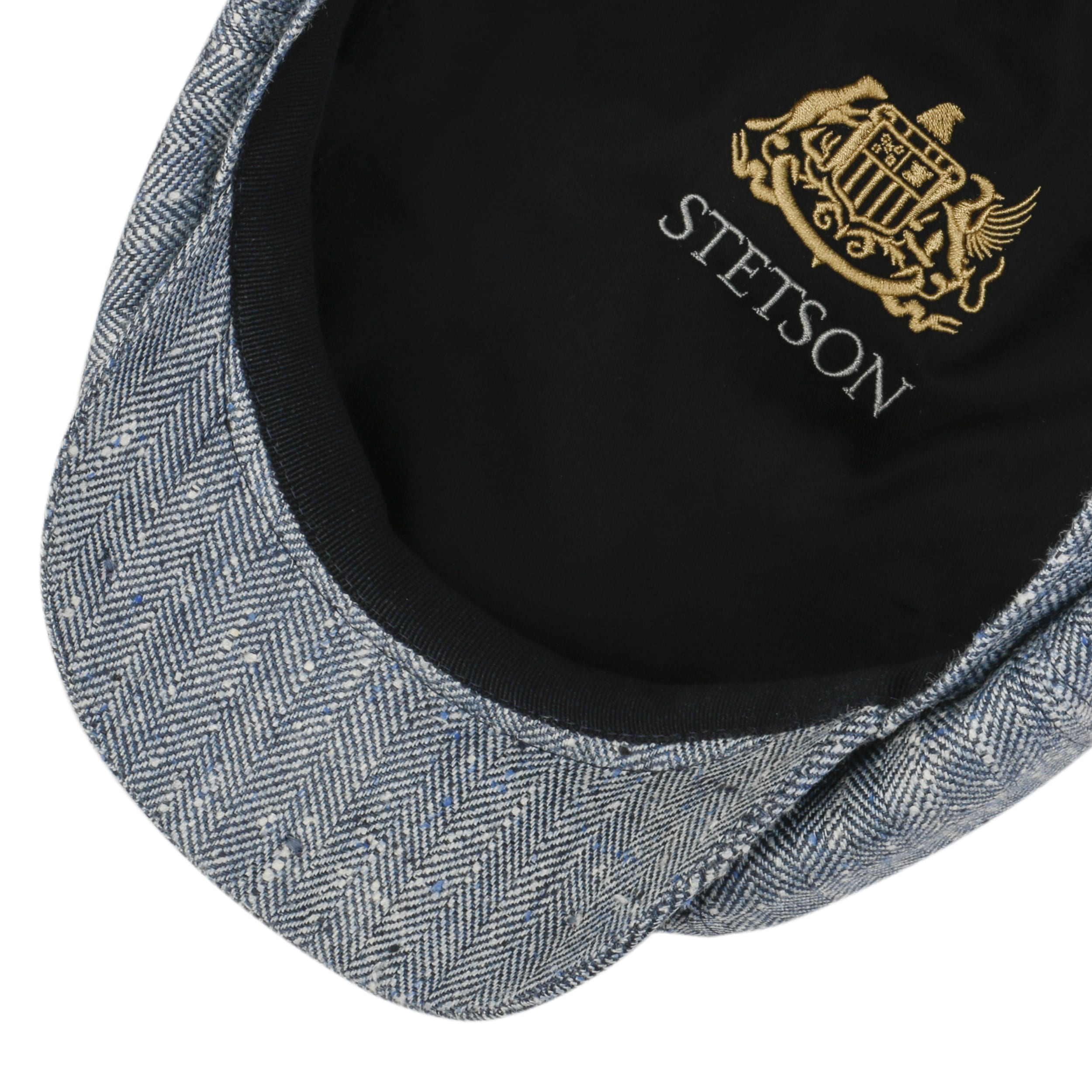 Hatteras Tweed Herringbone Flat Cap by Stetson - £129.00