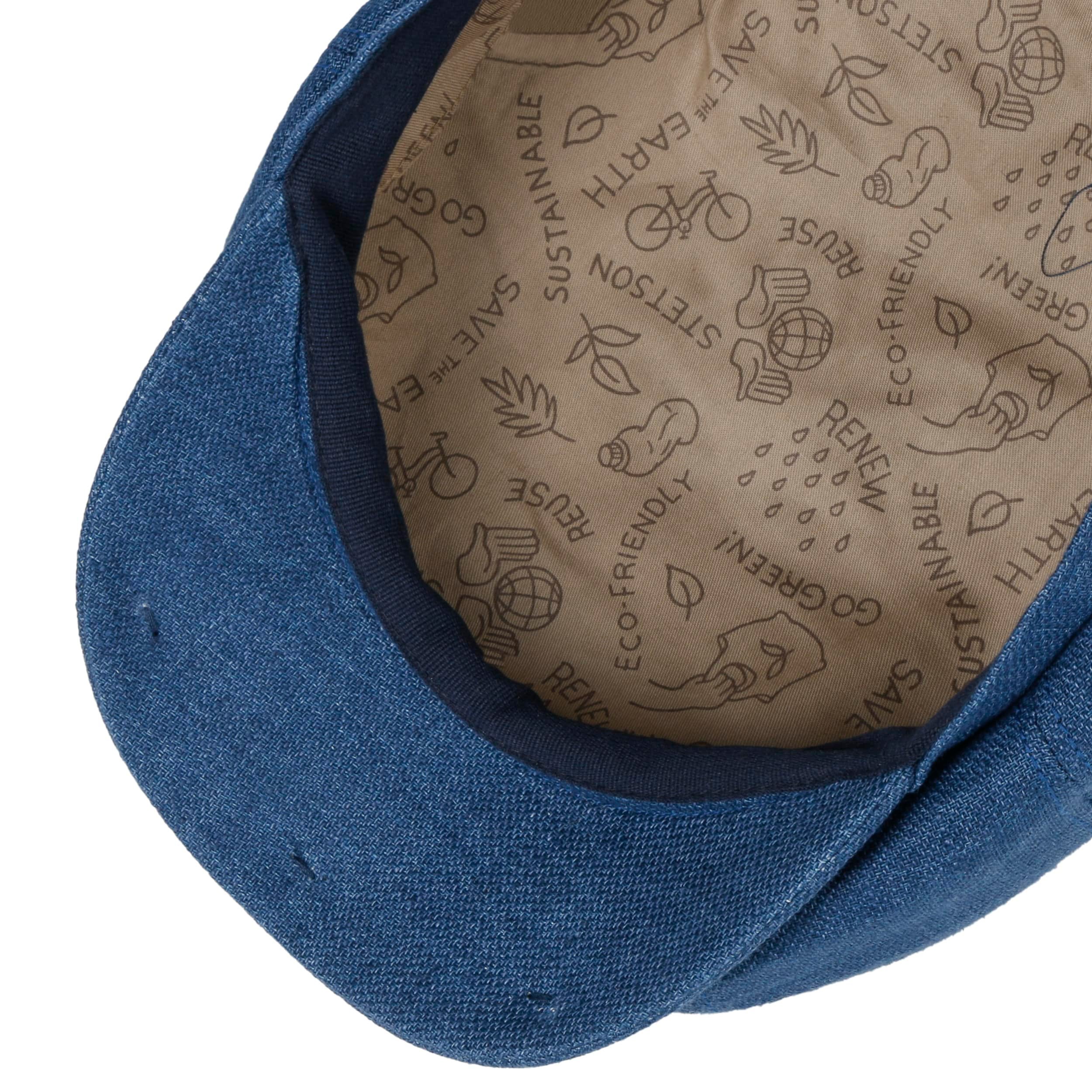 Hatteras Uni Sustainable Linen Flat Cap by Stetson - £69.00