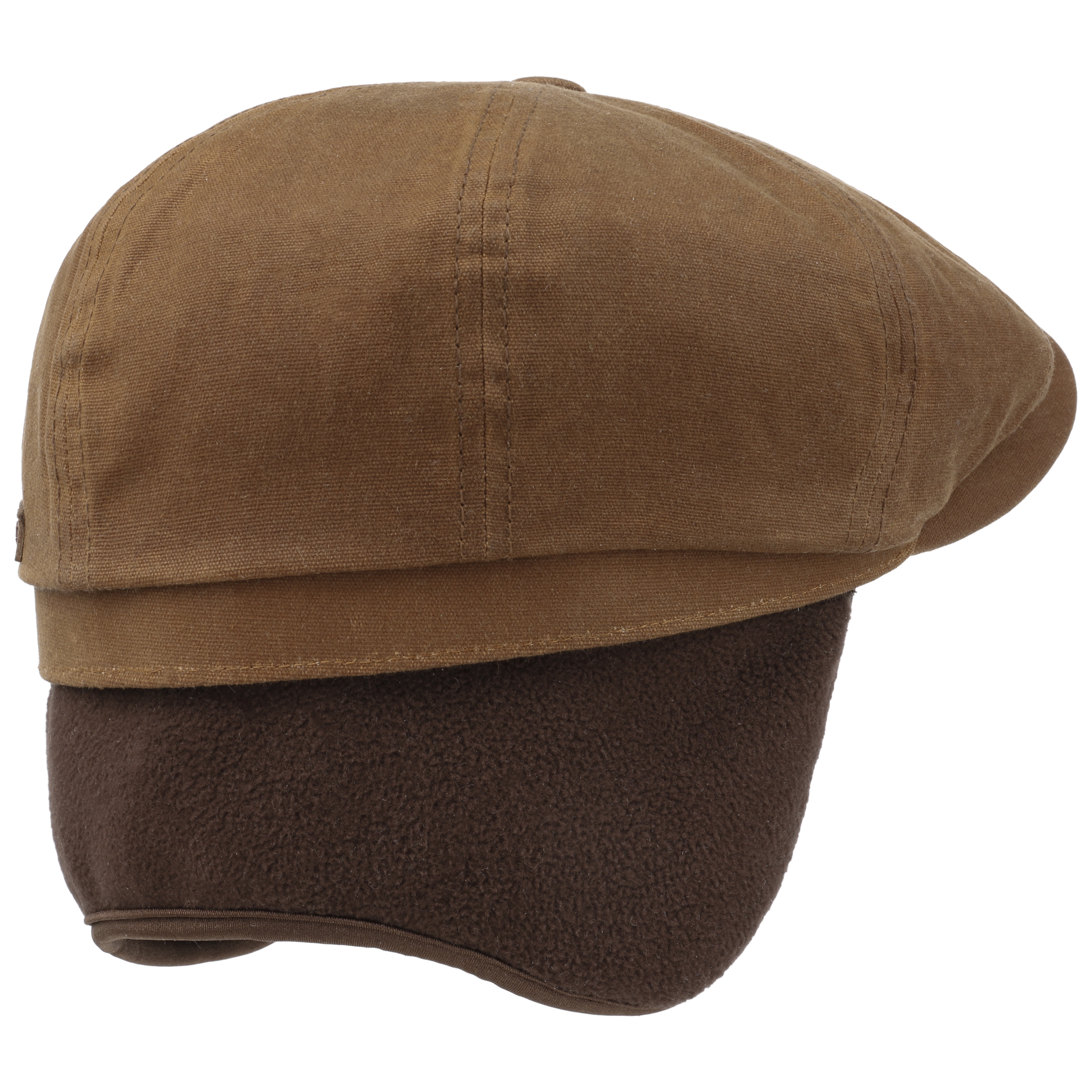 Hatteras Wax Flat Cap with Ear Flaps by Stetson - £79.00