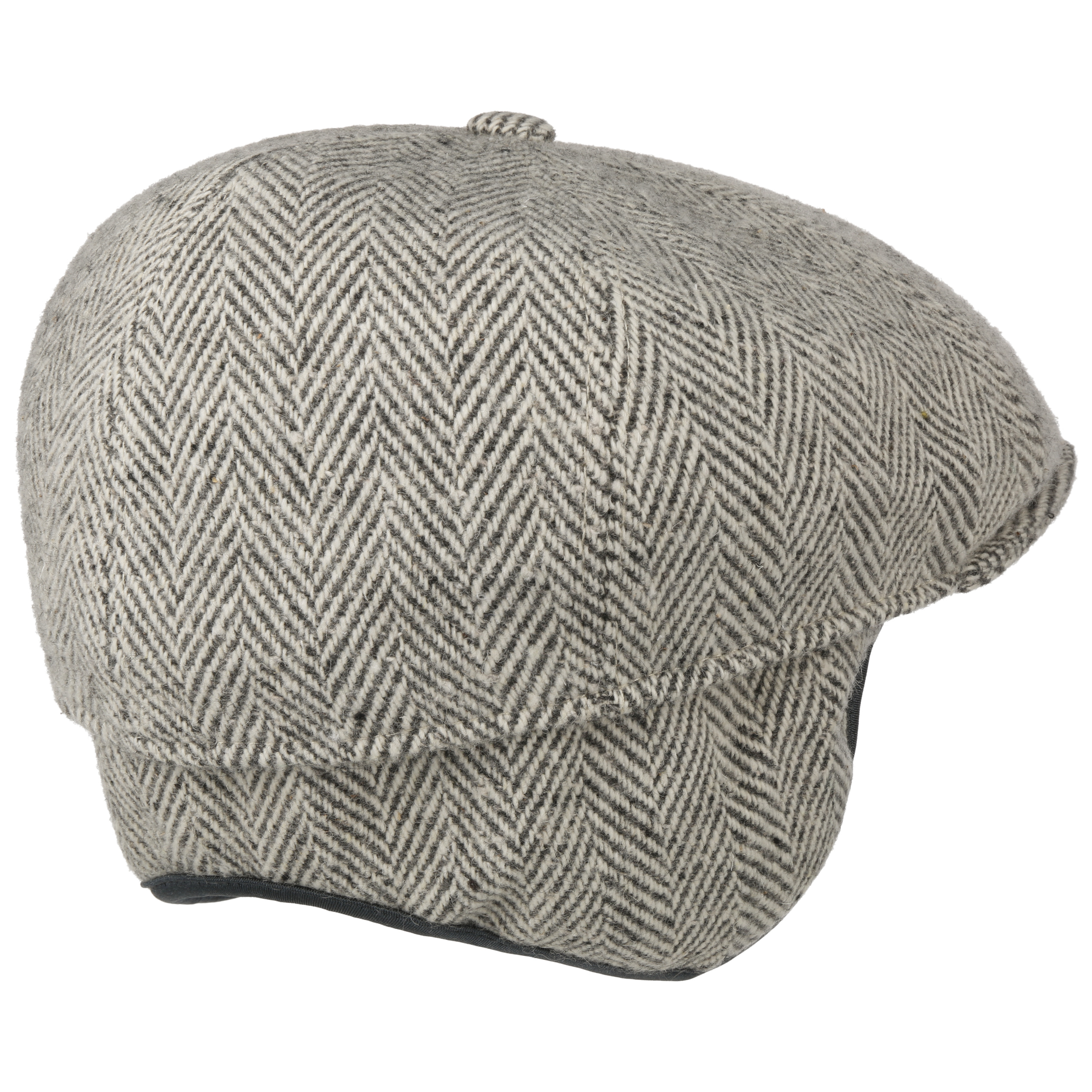 Herringbone Flat Cap with Ear Flaps by Lierys - £57.95