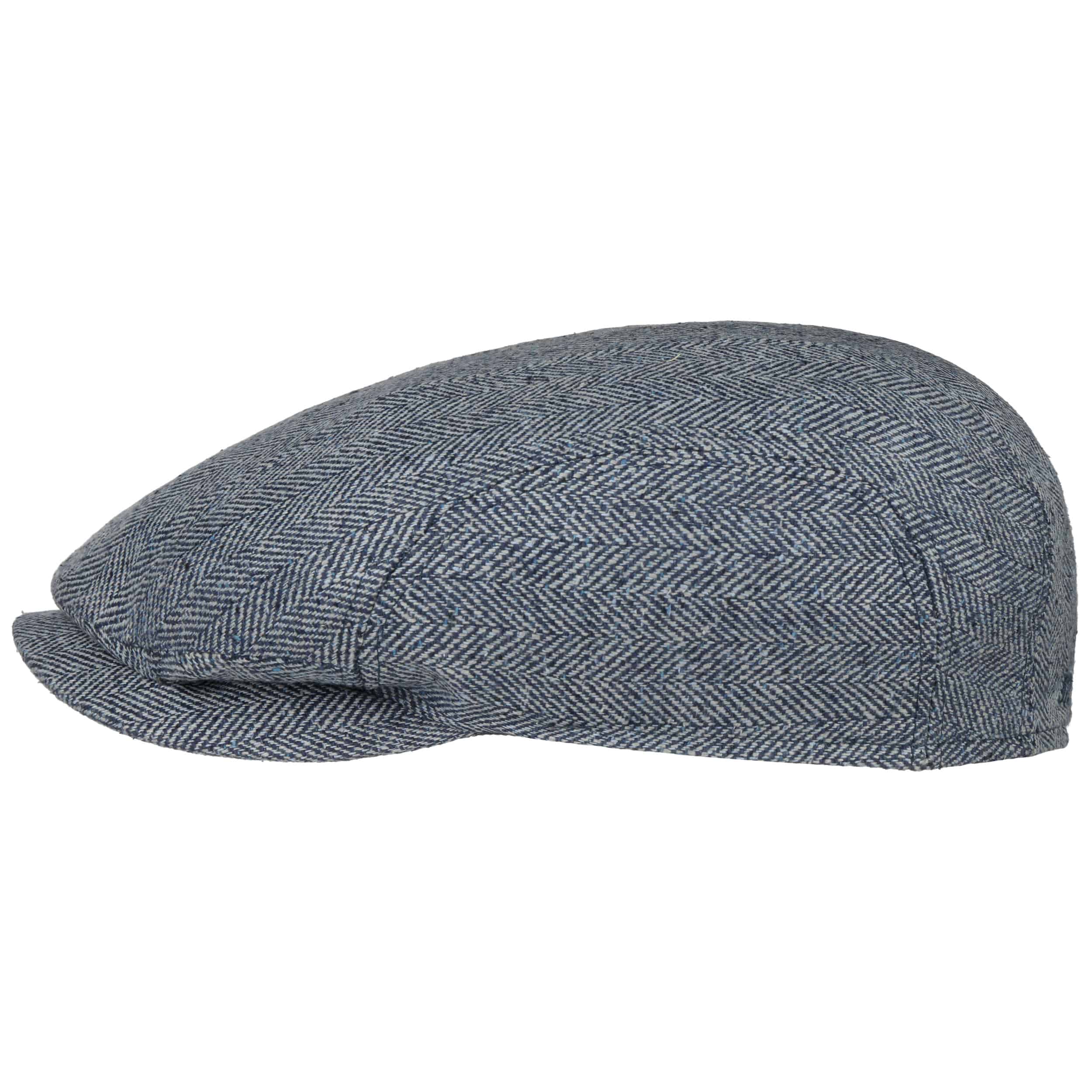 Herringbone Silk Driver Flat Cap by Stetson - £89.00
