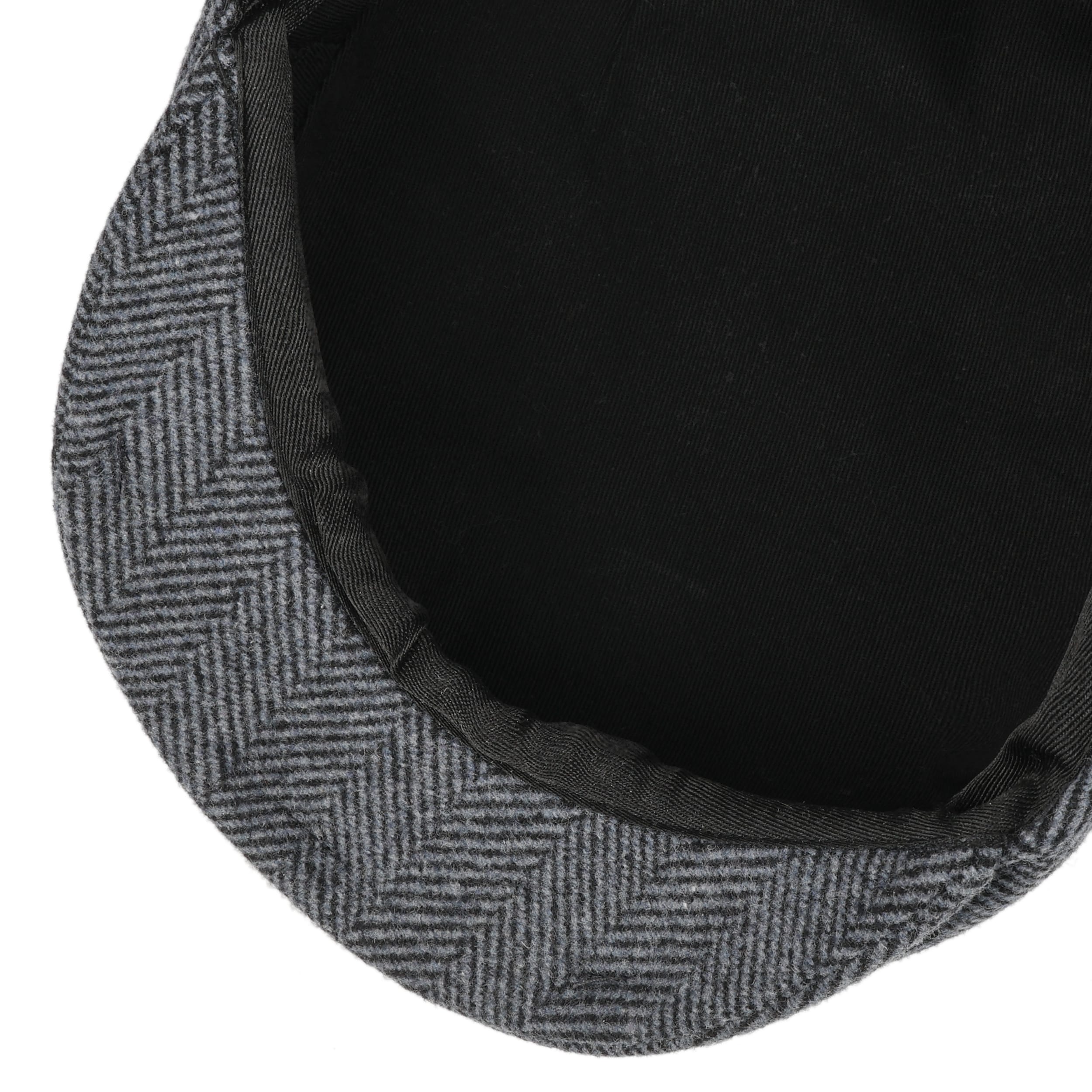 Herringbone Wool Driver Flat Cap by bugatti - £36.95